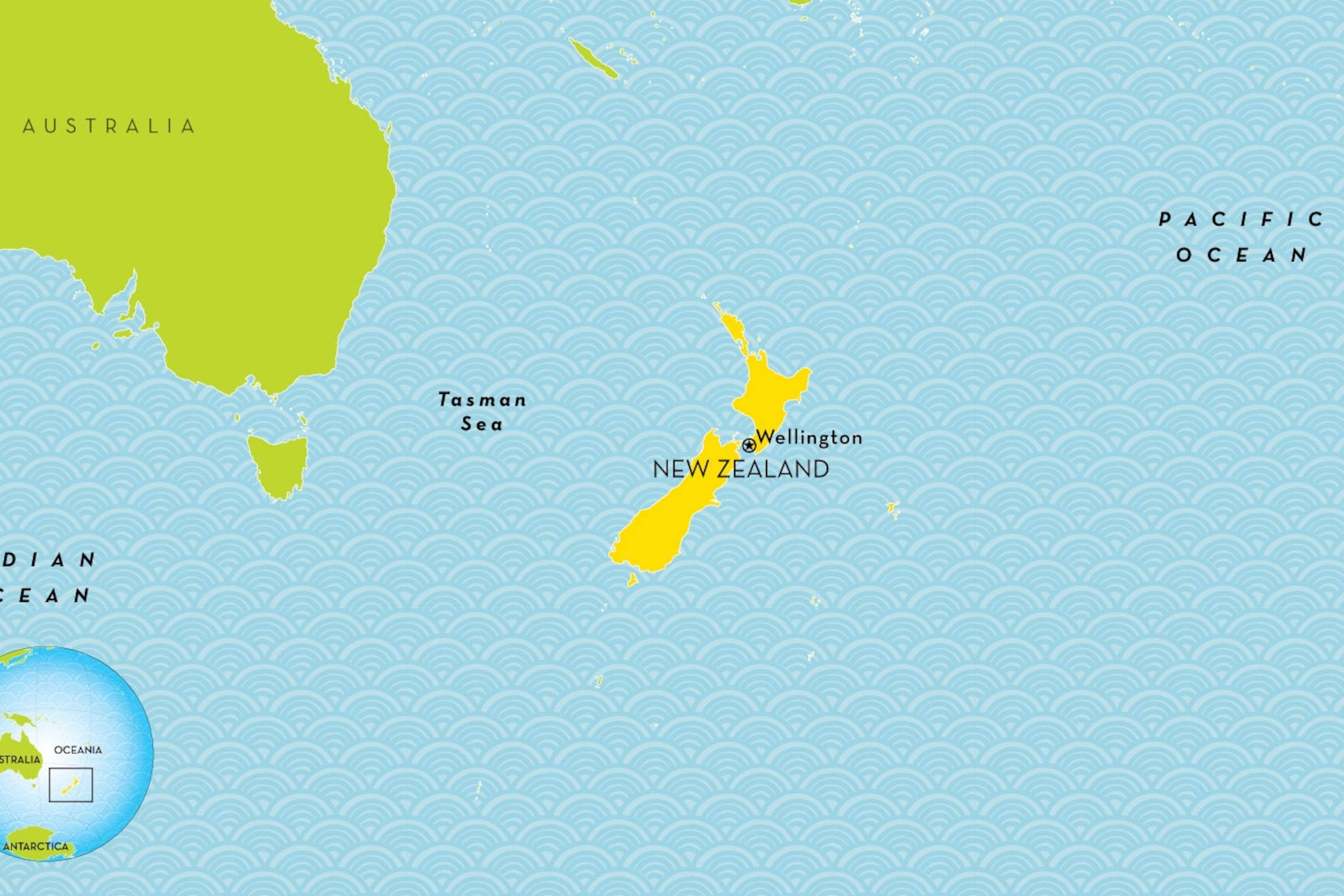 Wellington Oceania Map Wellington, New Zealand New World