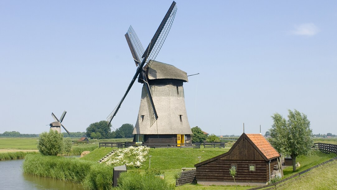 Netherlands Physical Features Map