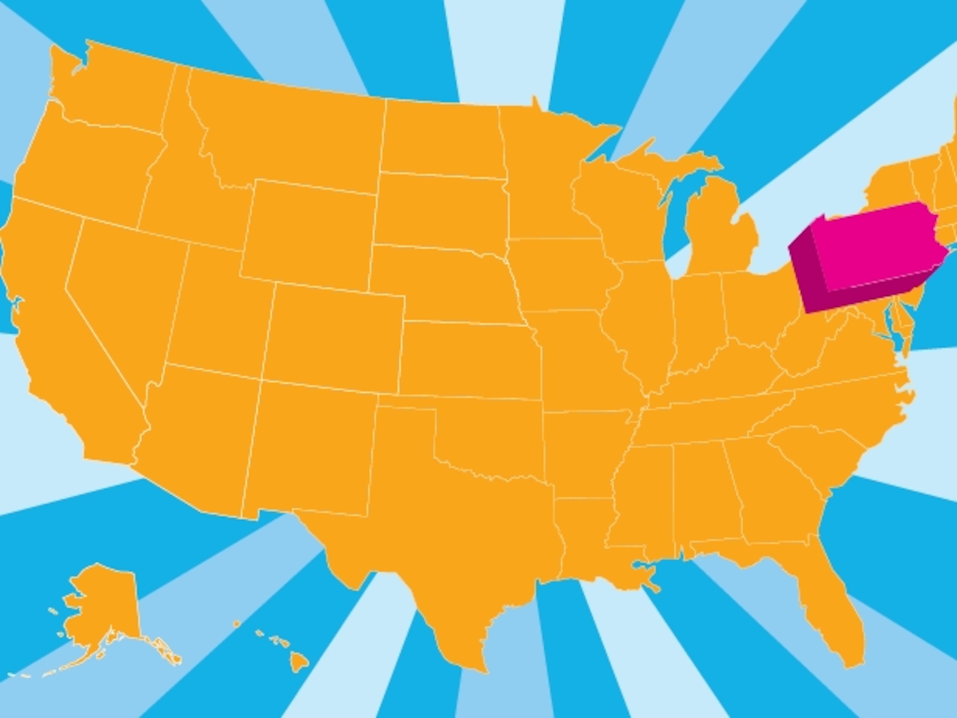 Pennsylvania Physical Geography Map Pennsylvania Grade 4 Geography