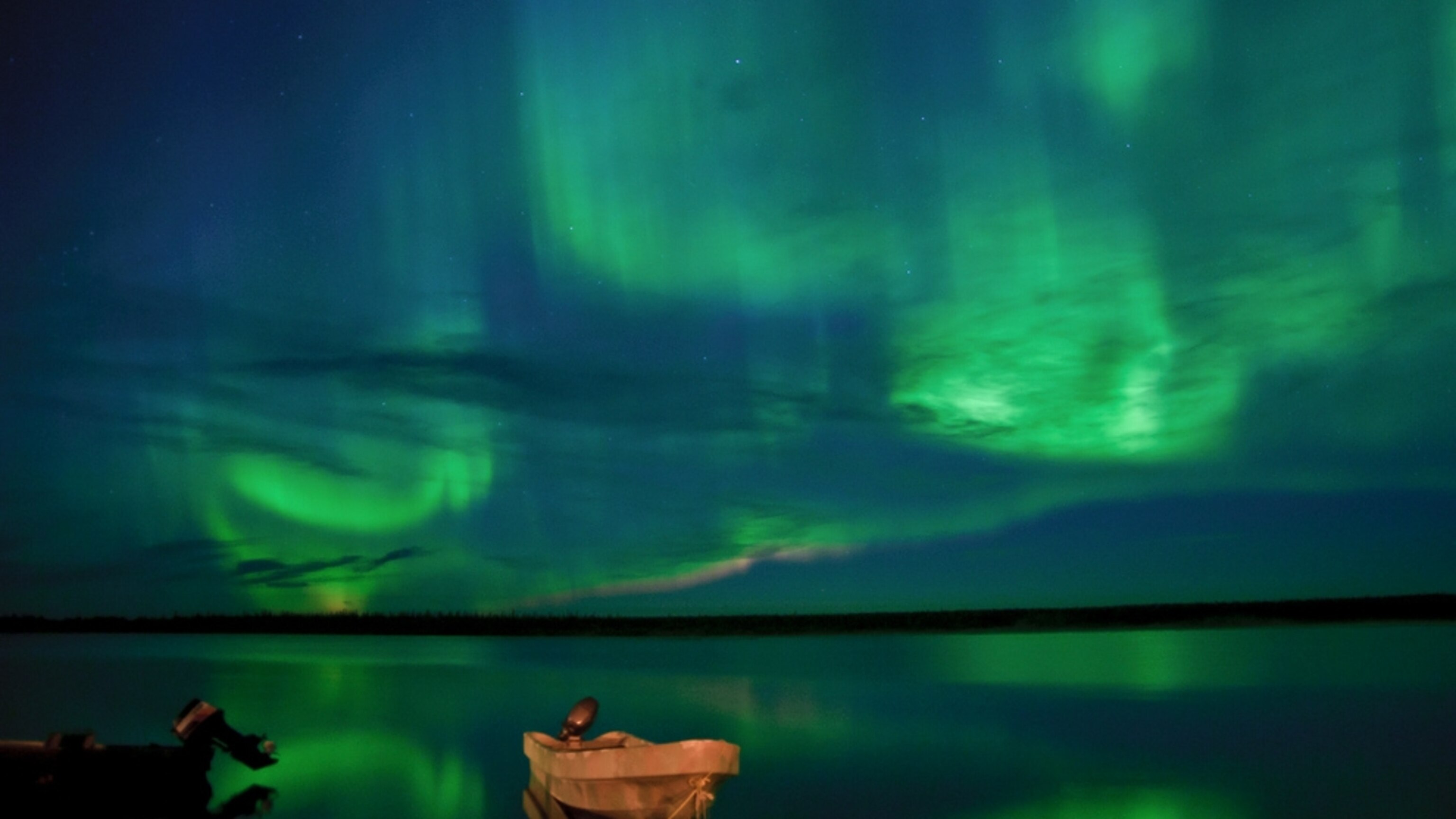 Orange Aurora Borealis
