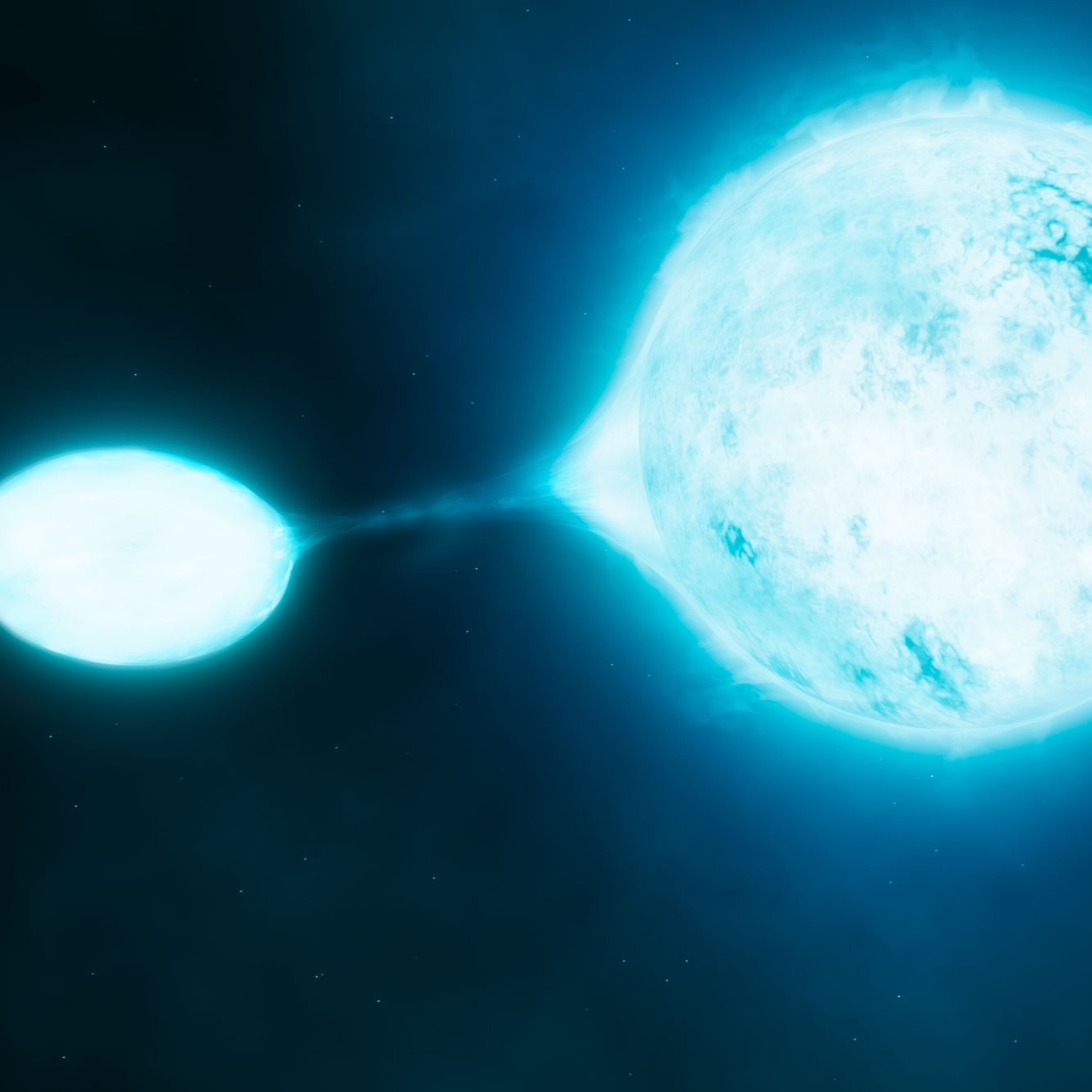 Blue And White Stars In Space