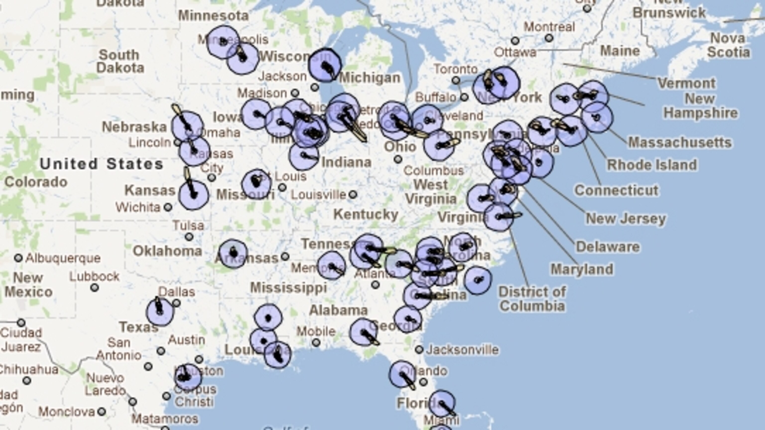Nuclear Fallout Maps