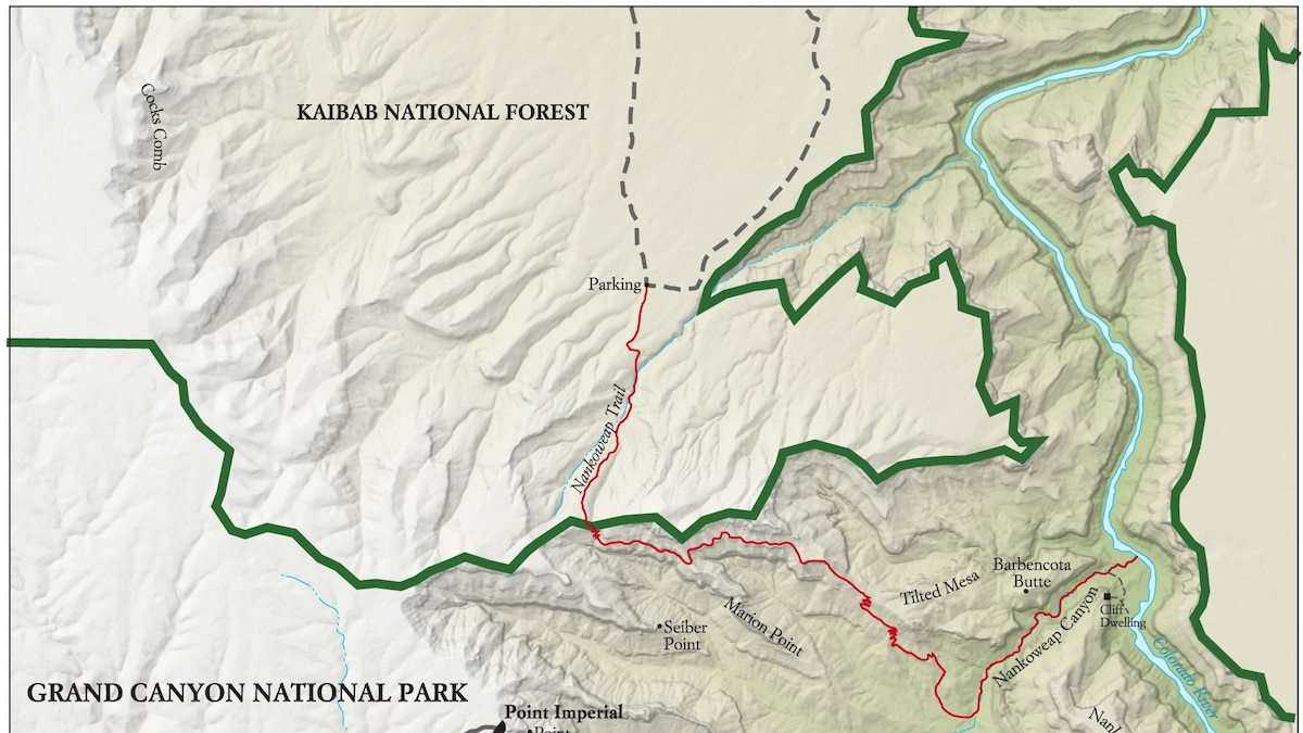 Best Grand Canyon National Park Hike, Trail Map -- National Geographic ...