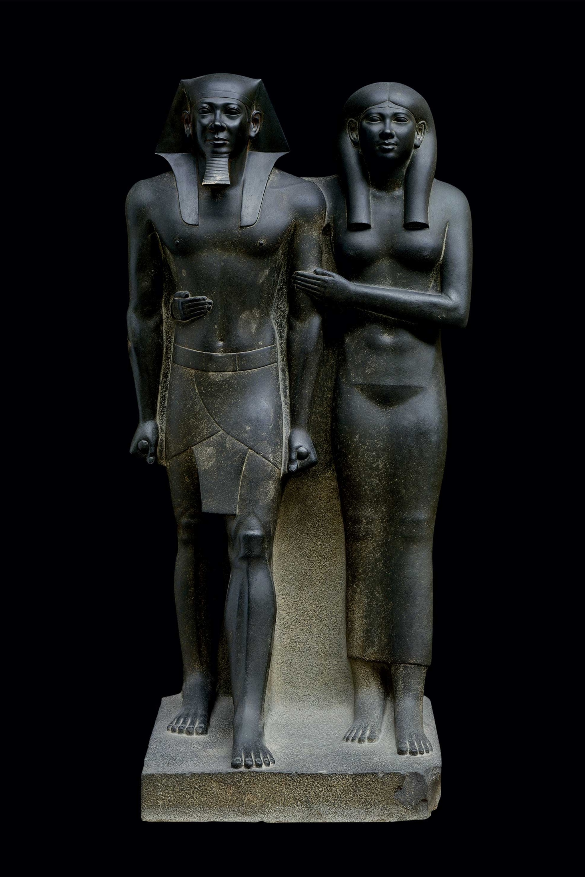 The buried statues of King Menkaure