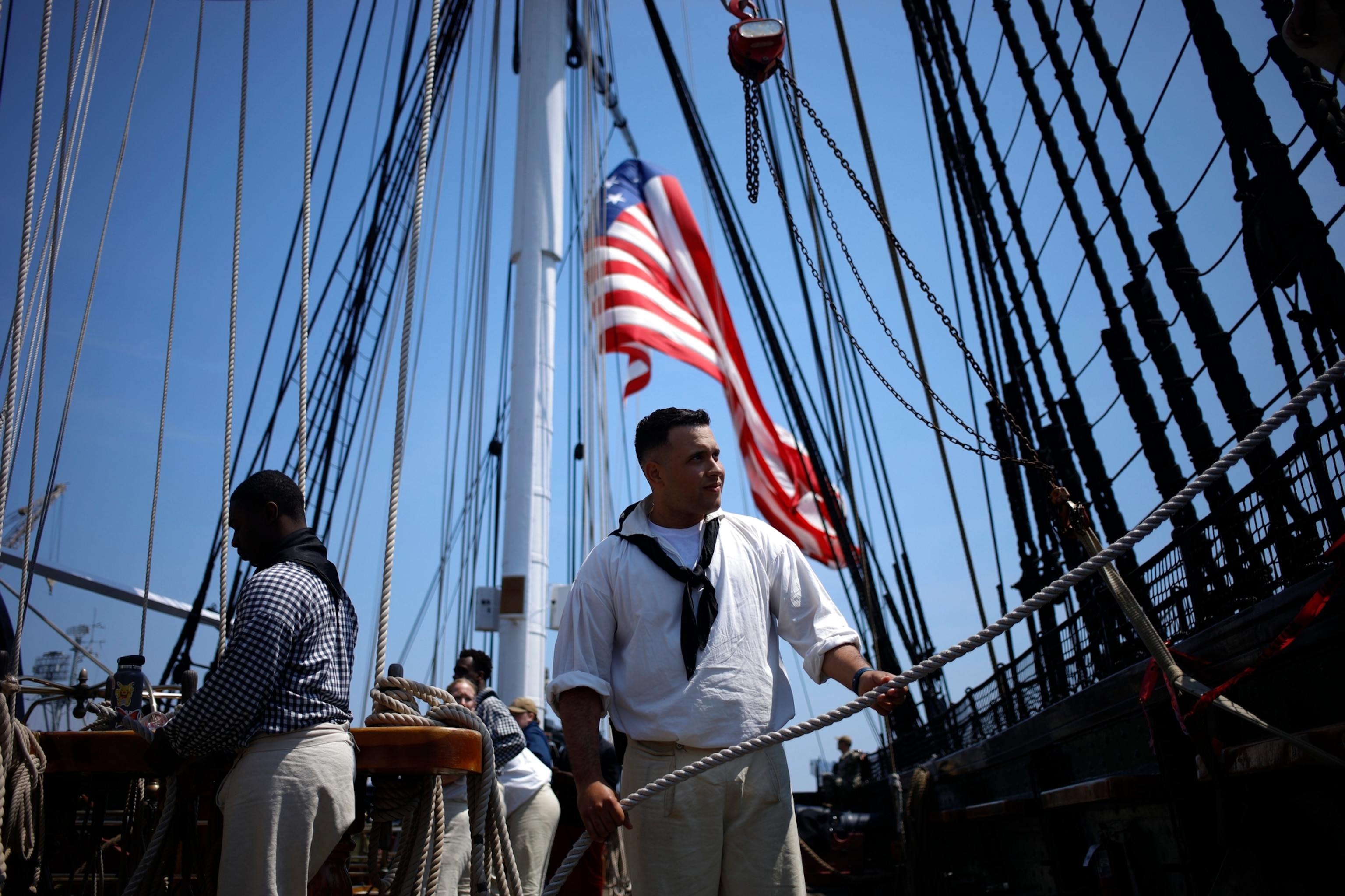 Where does a 225-year-old working warship get its parts? At the Navy ...