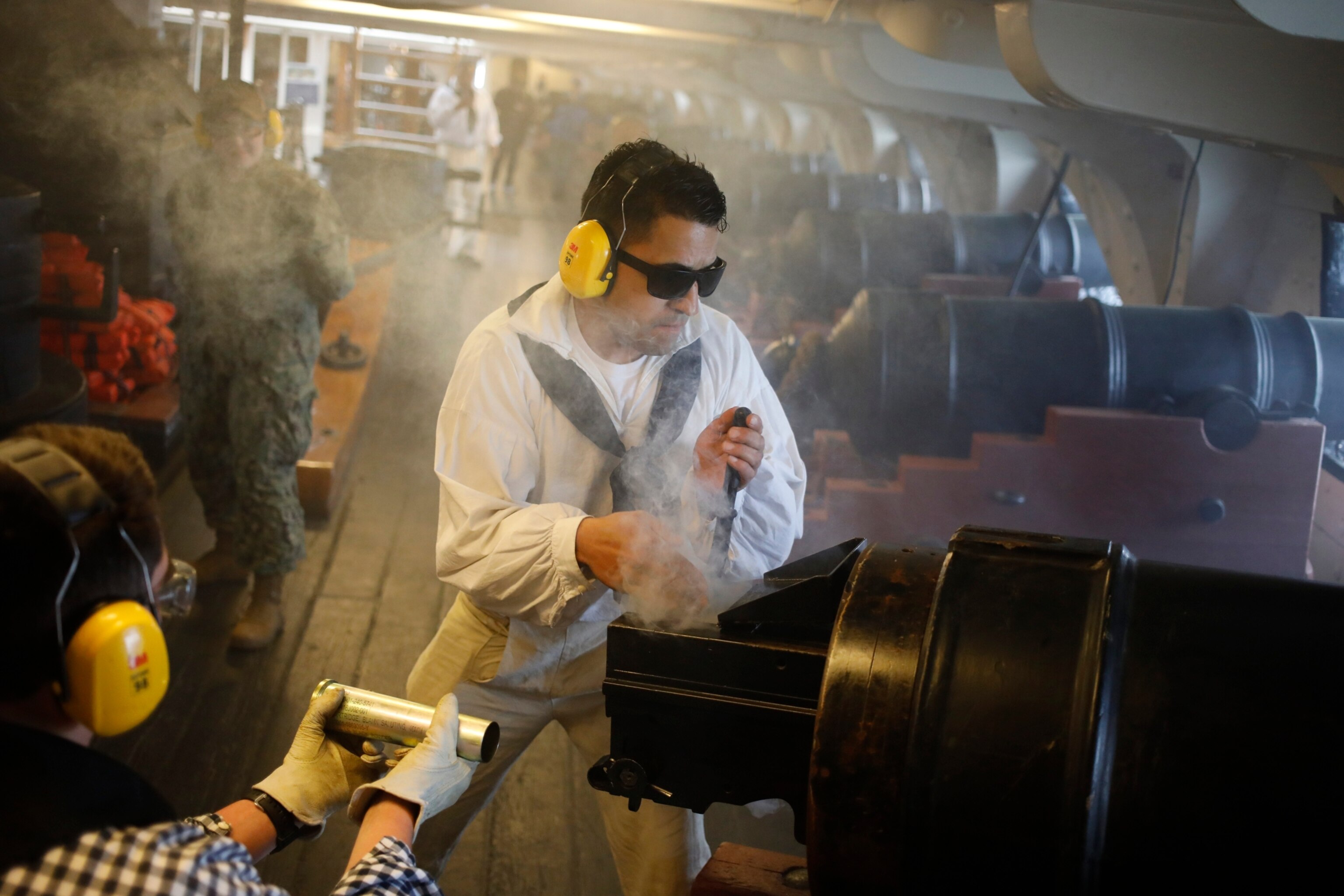 Where does a 225-year-old working warship get its parts? At the Navy ...