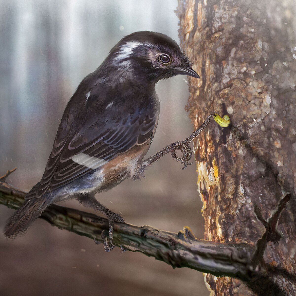 Ancient bird foot found in amber has bizarrely long toes