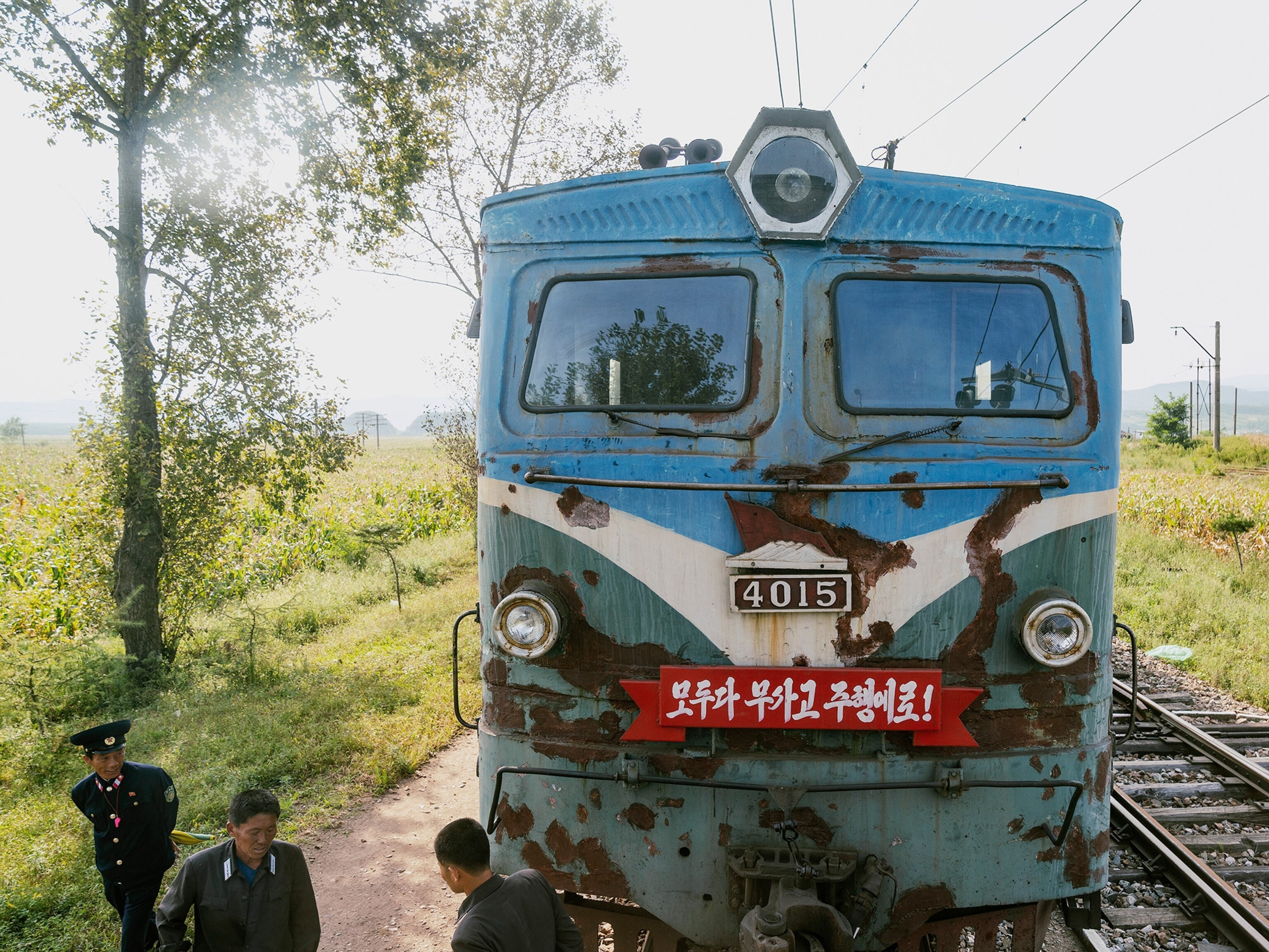 Pictures of a train ride through North Korea