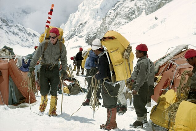 Tenzing Norgay Climbing Mount Everest
