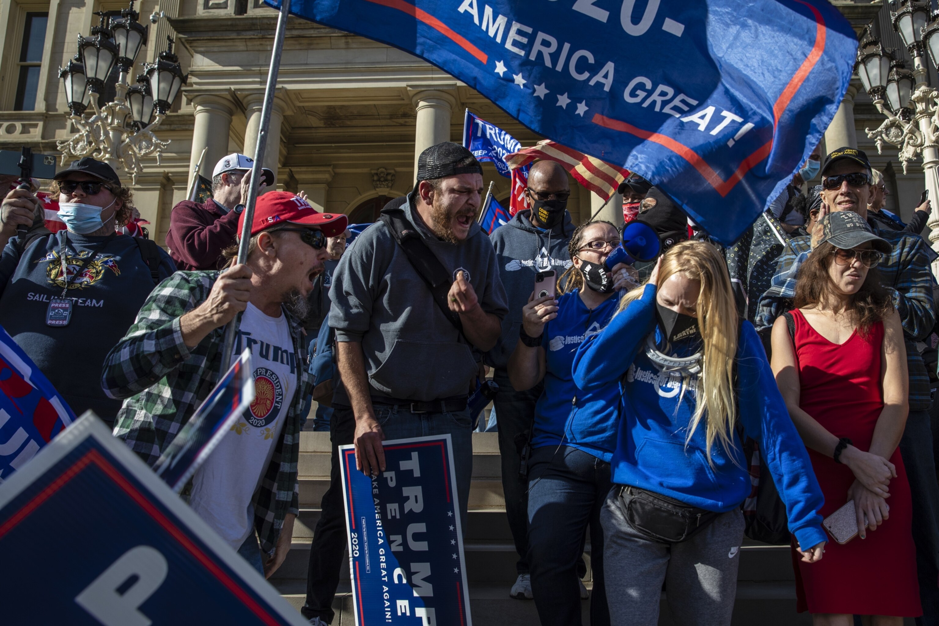 The election is over. See photos of America’s divided reaction
