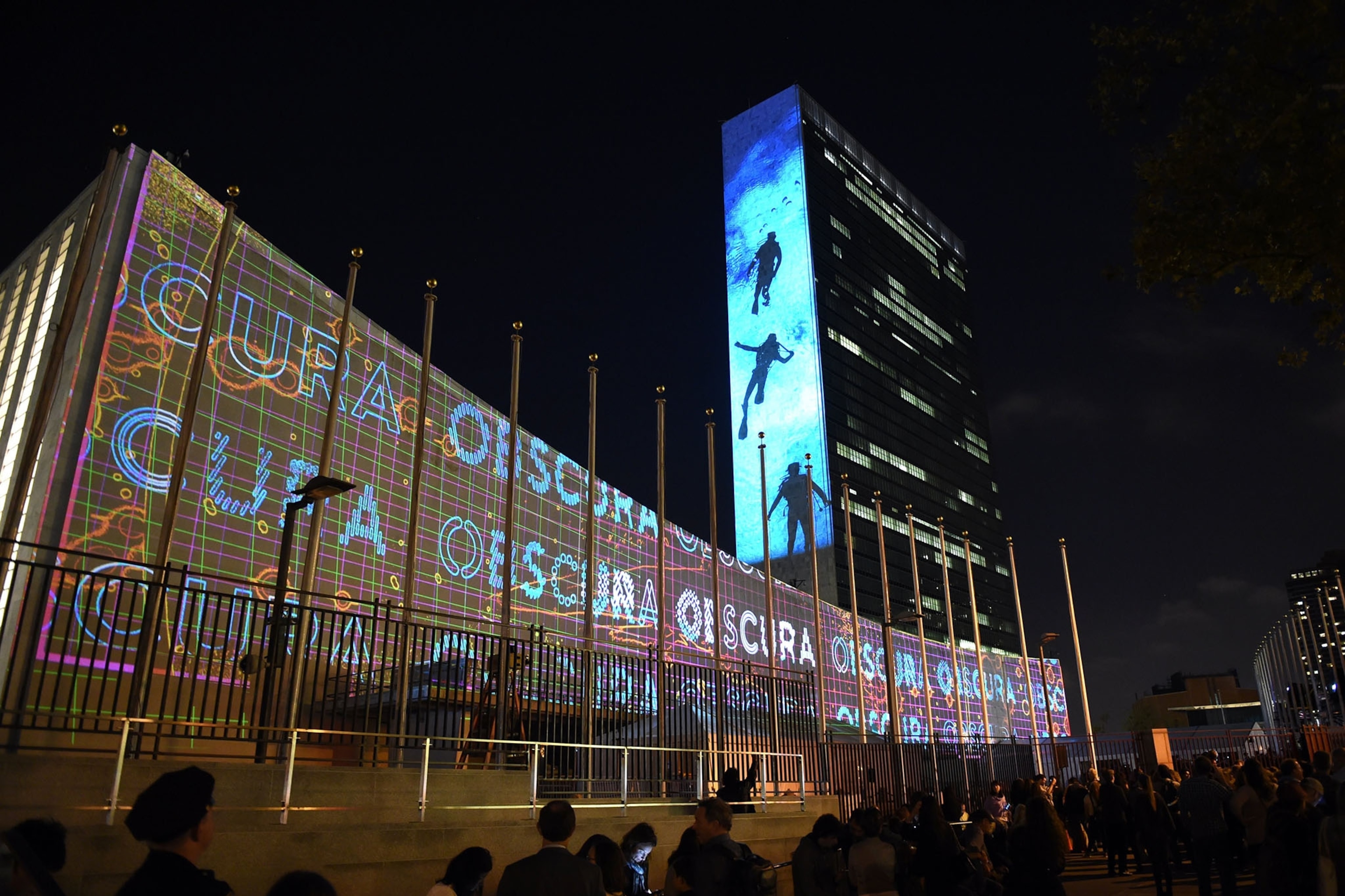 Pictures: Visualizing Climate Change's Toll—On Sides of UN Buildings