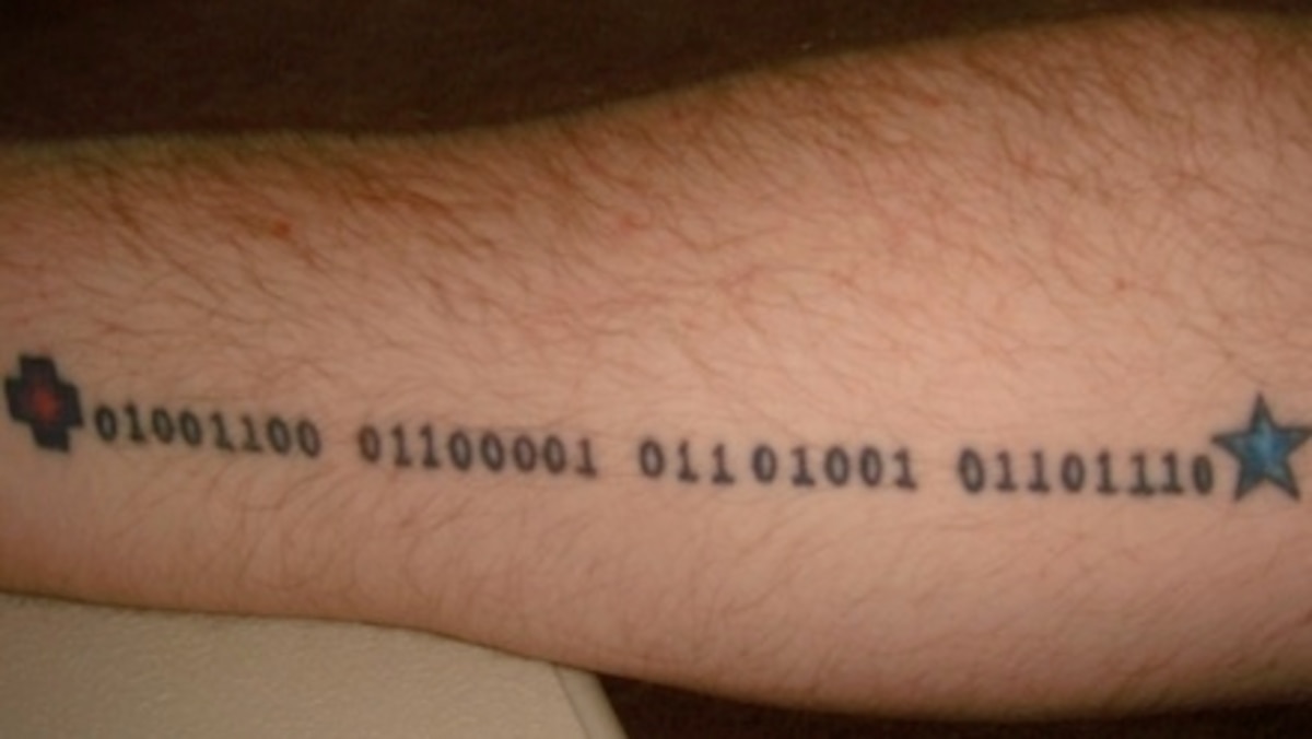 Binary Tribal Tattoos
