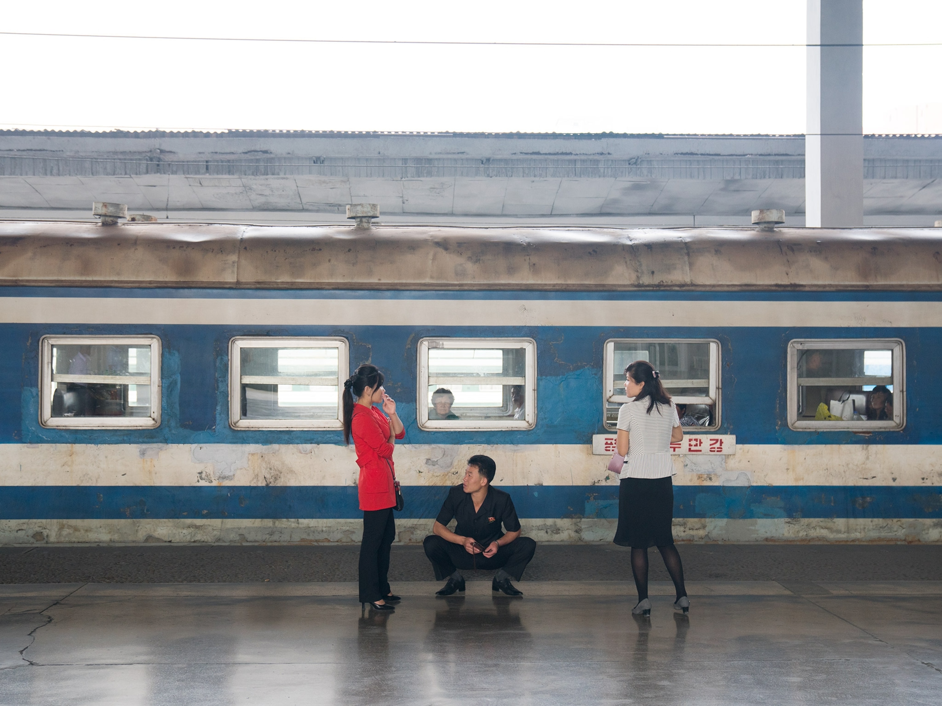 Pictures of a train ride through North Korea