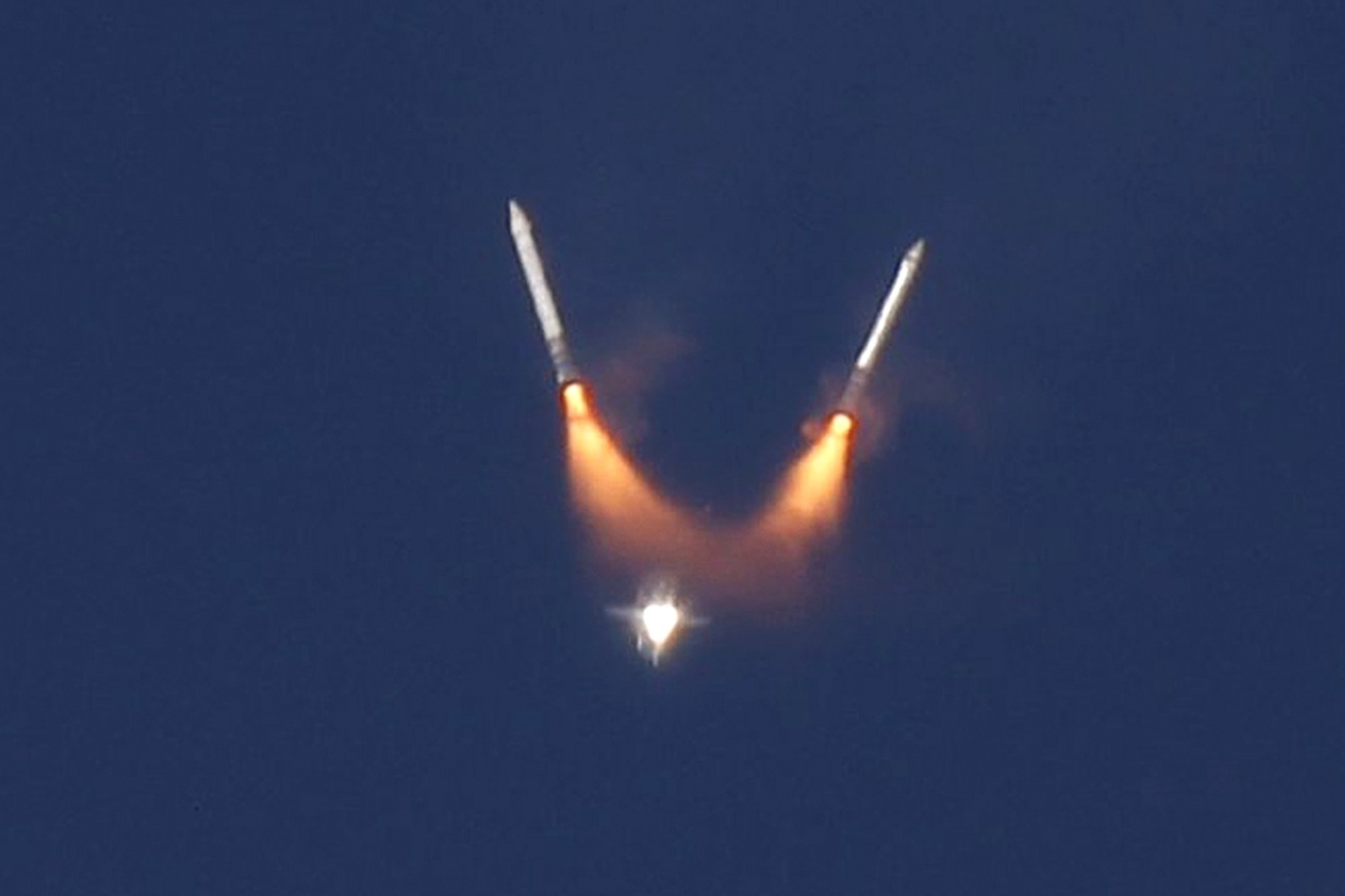 Space Shuttle Srb Separation In Flight
