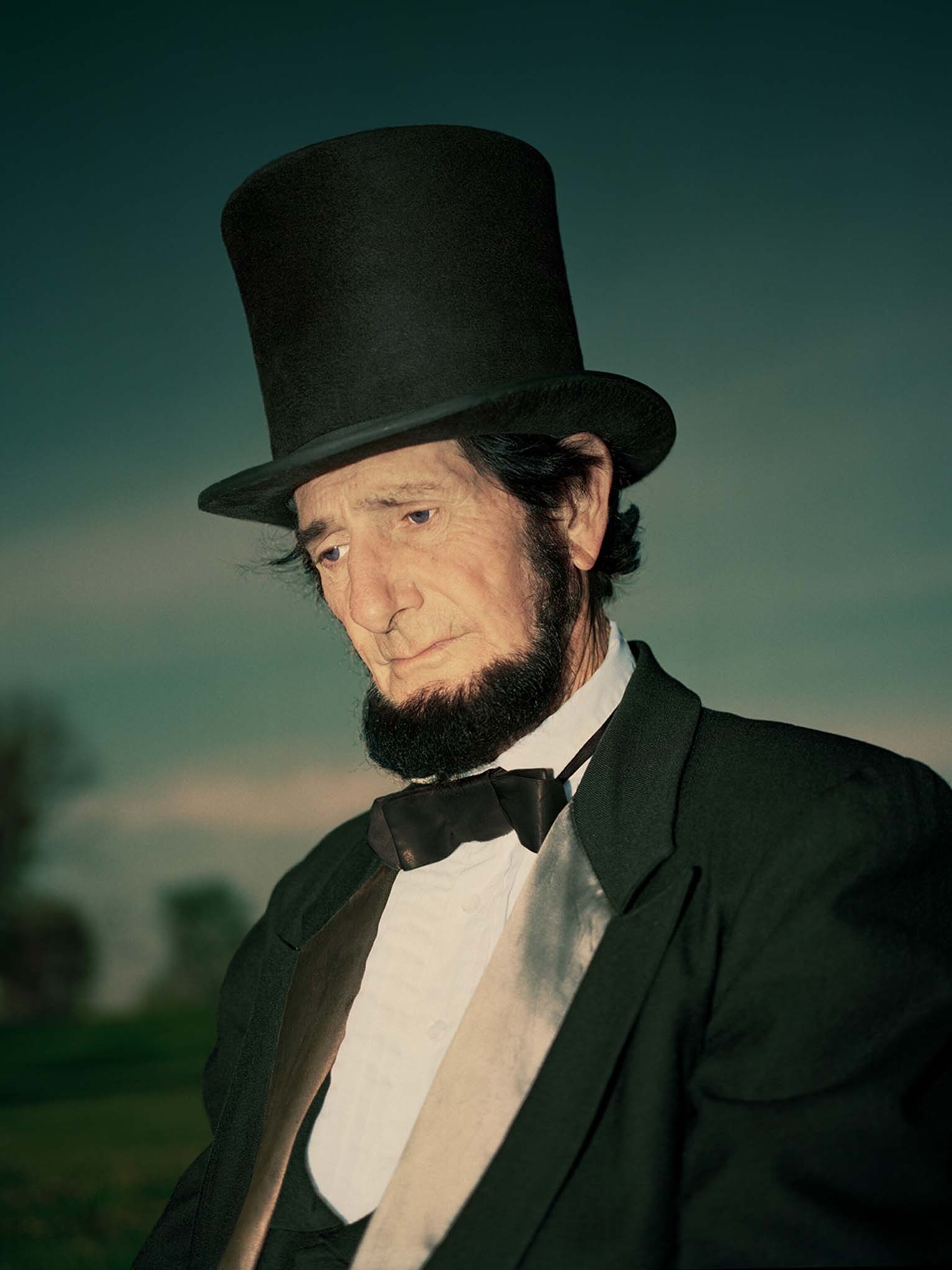 Why pose as Abraham Lincoln? It's personal.