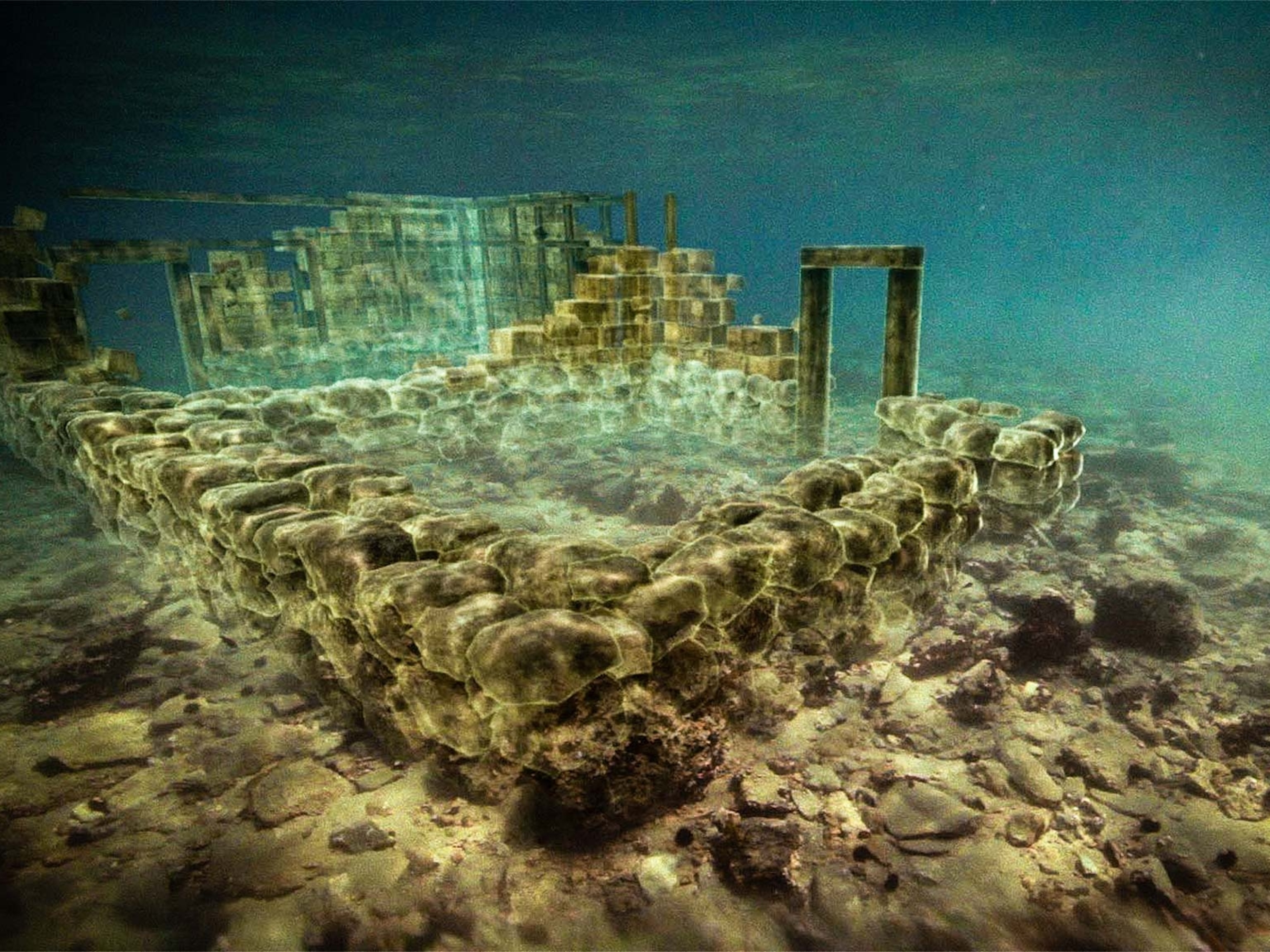 Underwater Greek Ruins Underwater Ruins Stock Video Footage For Free