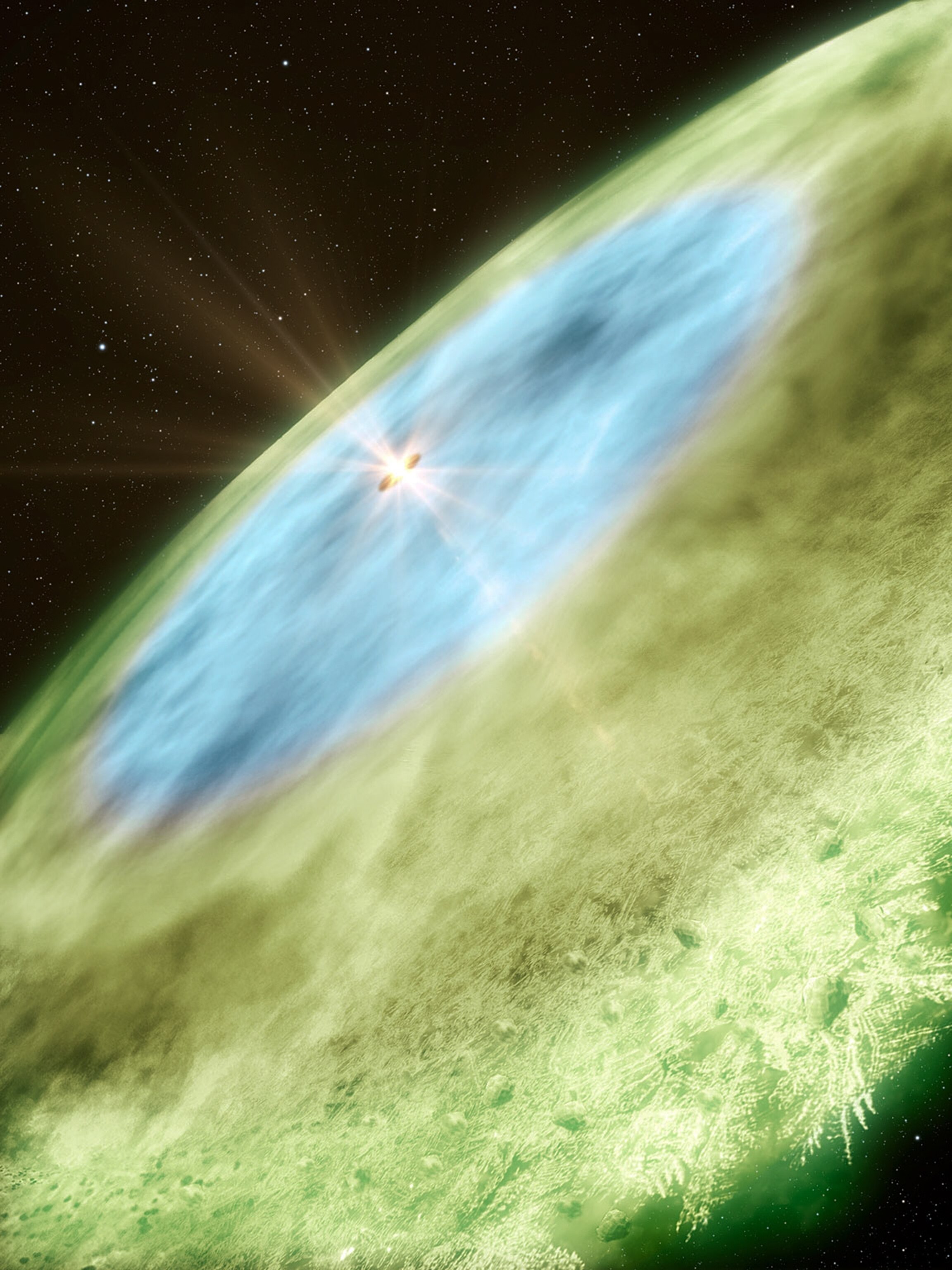 Snow Lines Around a Young Star