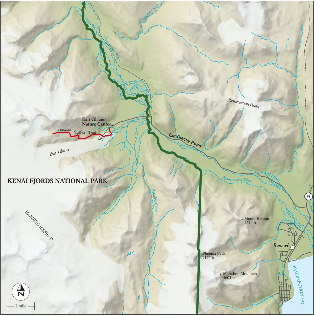 Best Kenai Fjords National Park Hike, Trail Map -- National Geographic