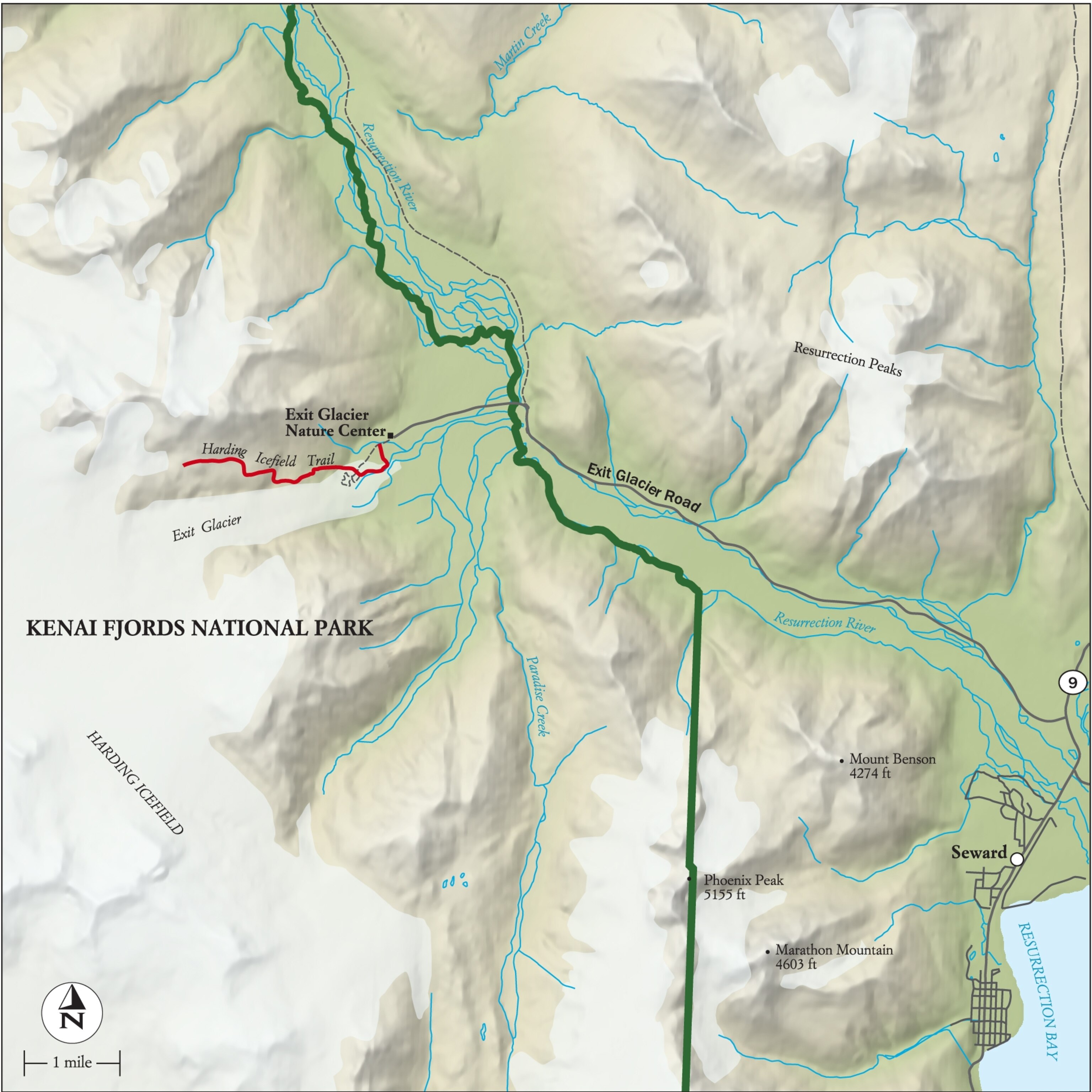 Best Kenai Fjords National Park Hike, Trail Map -- National Geographic