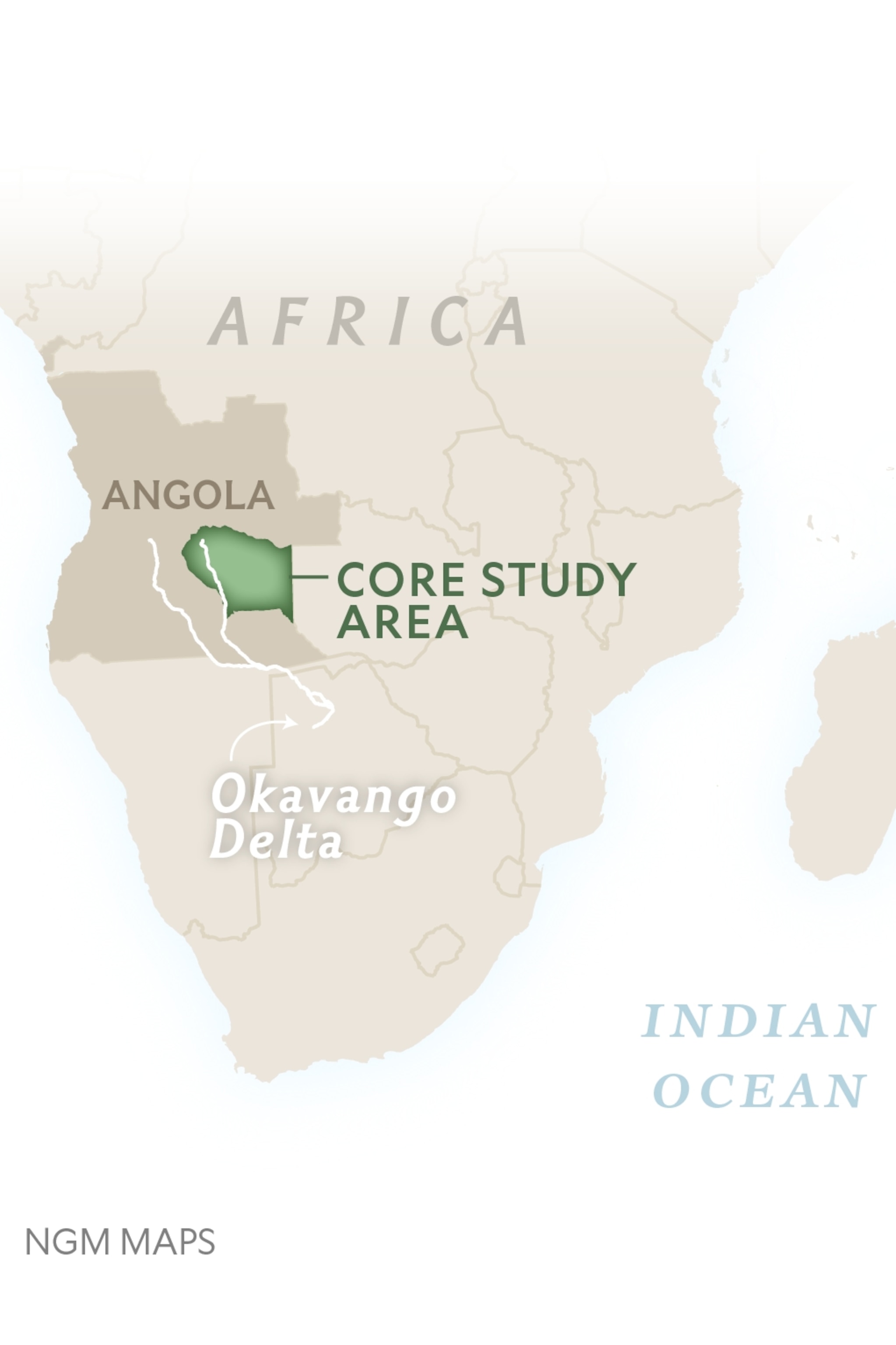 Okavango River Africa Map