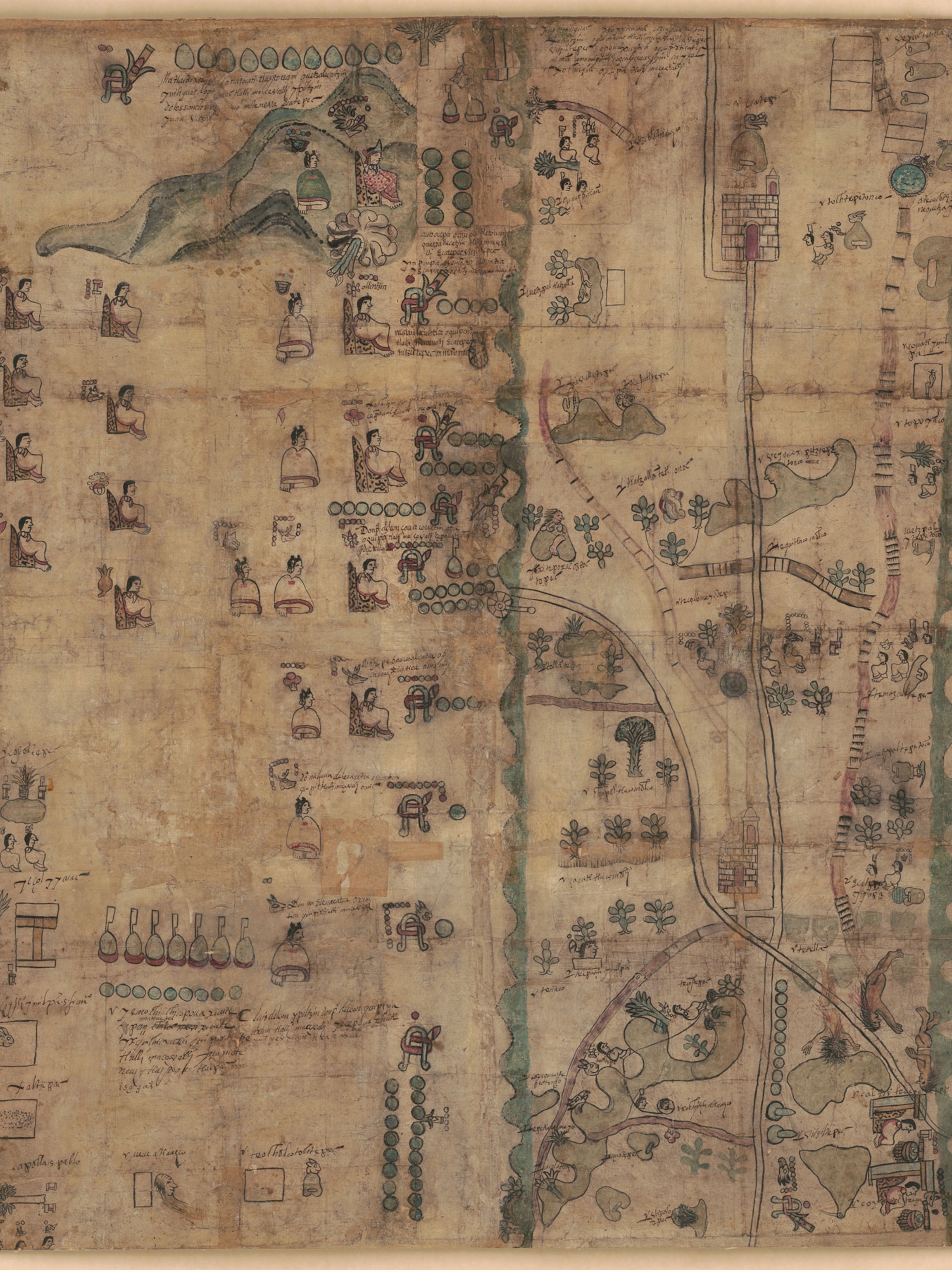 Rare Aztec Map Reveals a Glimpse of Life in 1500s Mexico