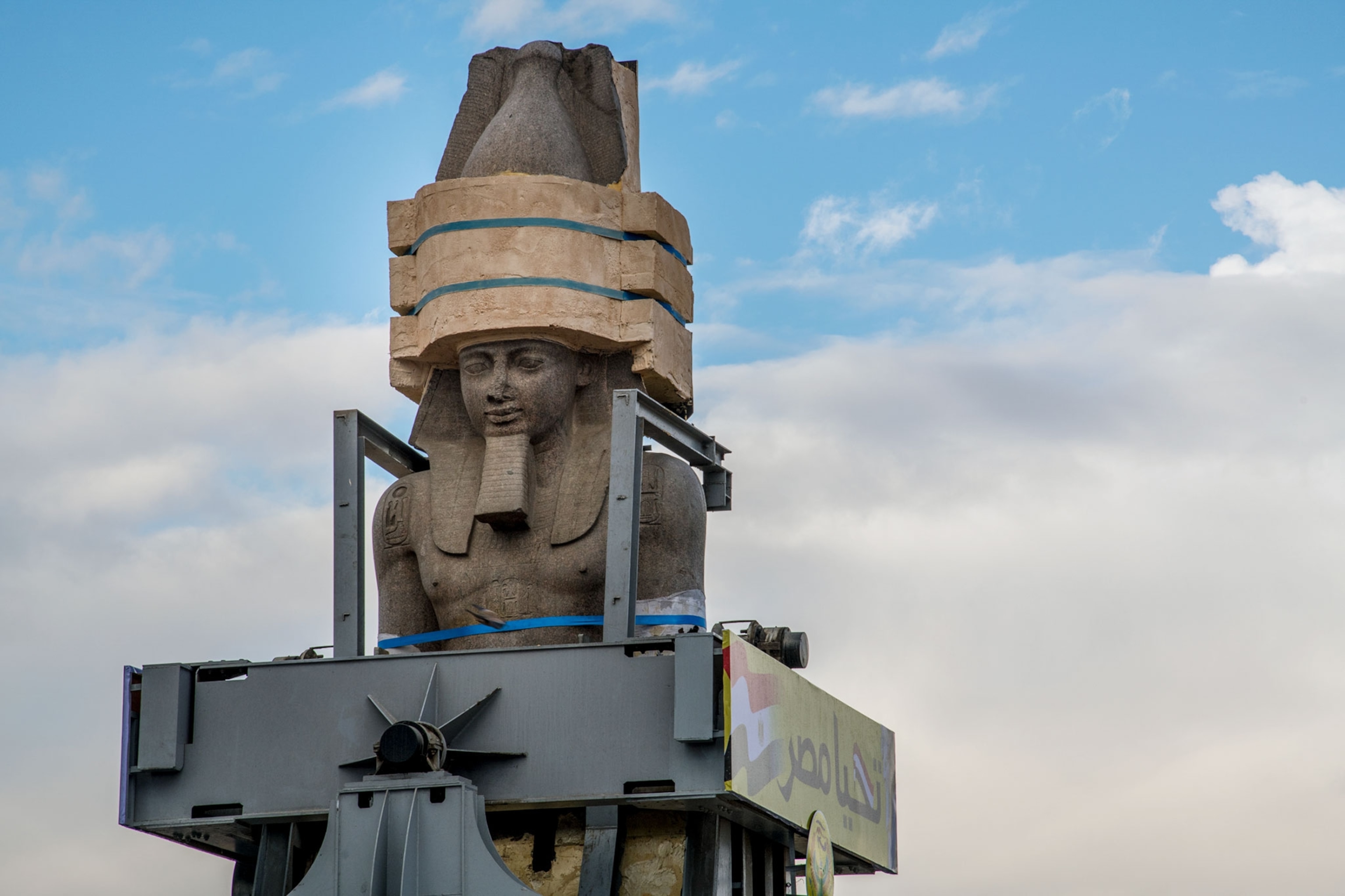 Ancient Ramses II Statue Moved to Grand Egyptian Museum