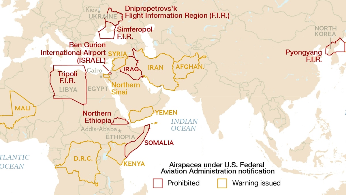 Map: No-Fly Zones and Restricted Airspaces | National Geographic