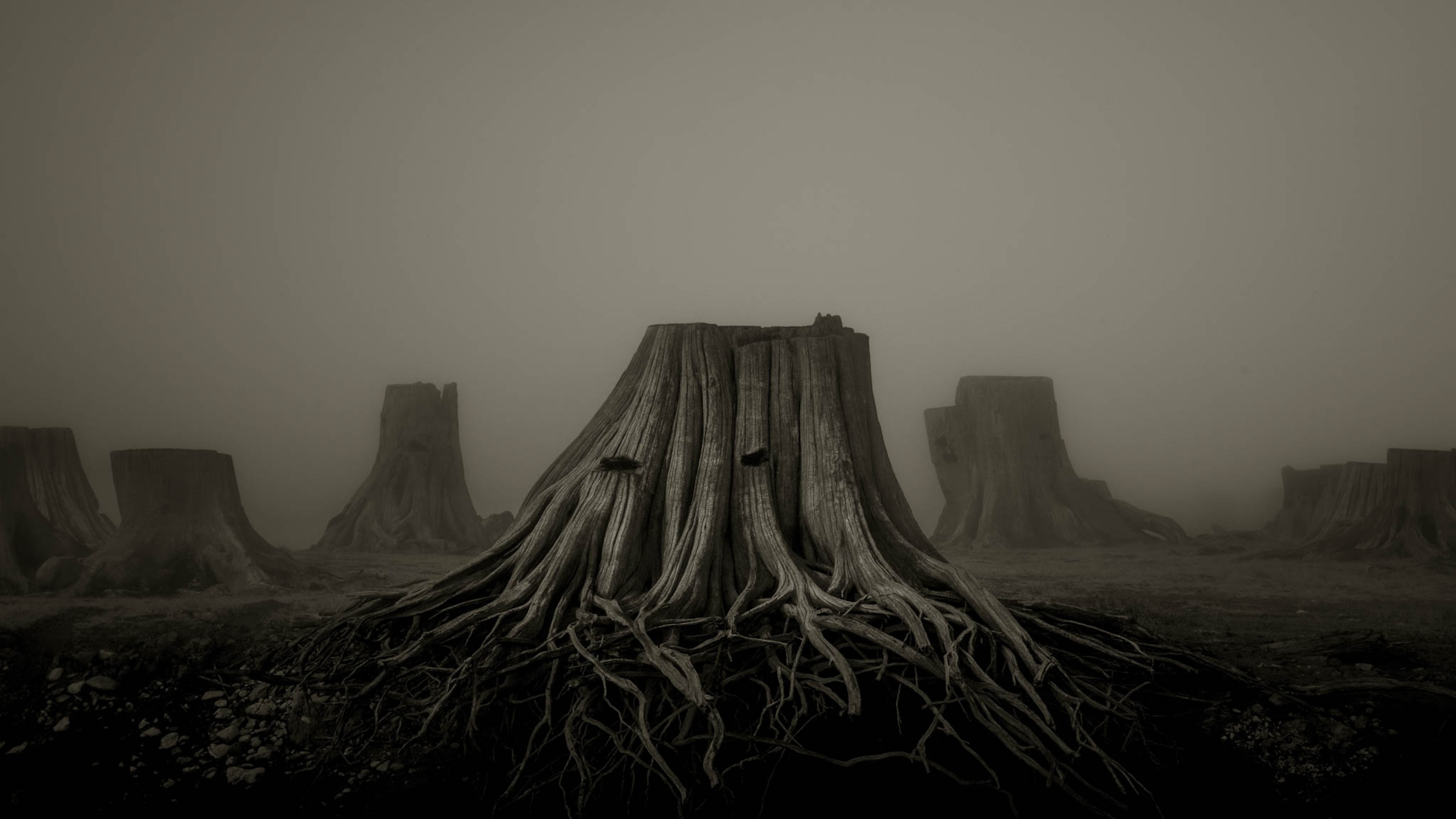 Spooky Tree Stumps Remind Us Why We Need Earth Day