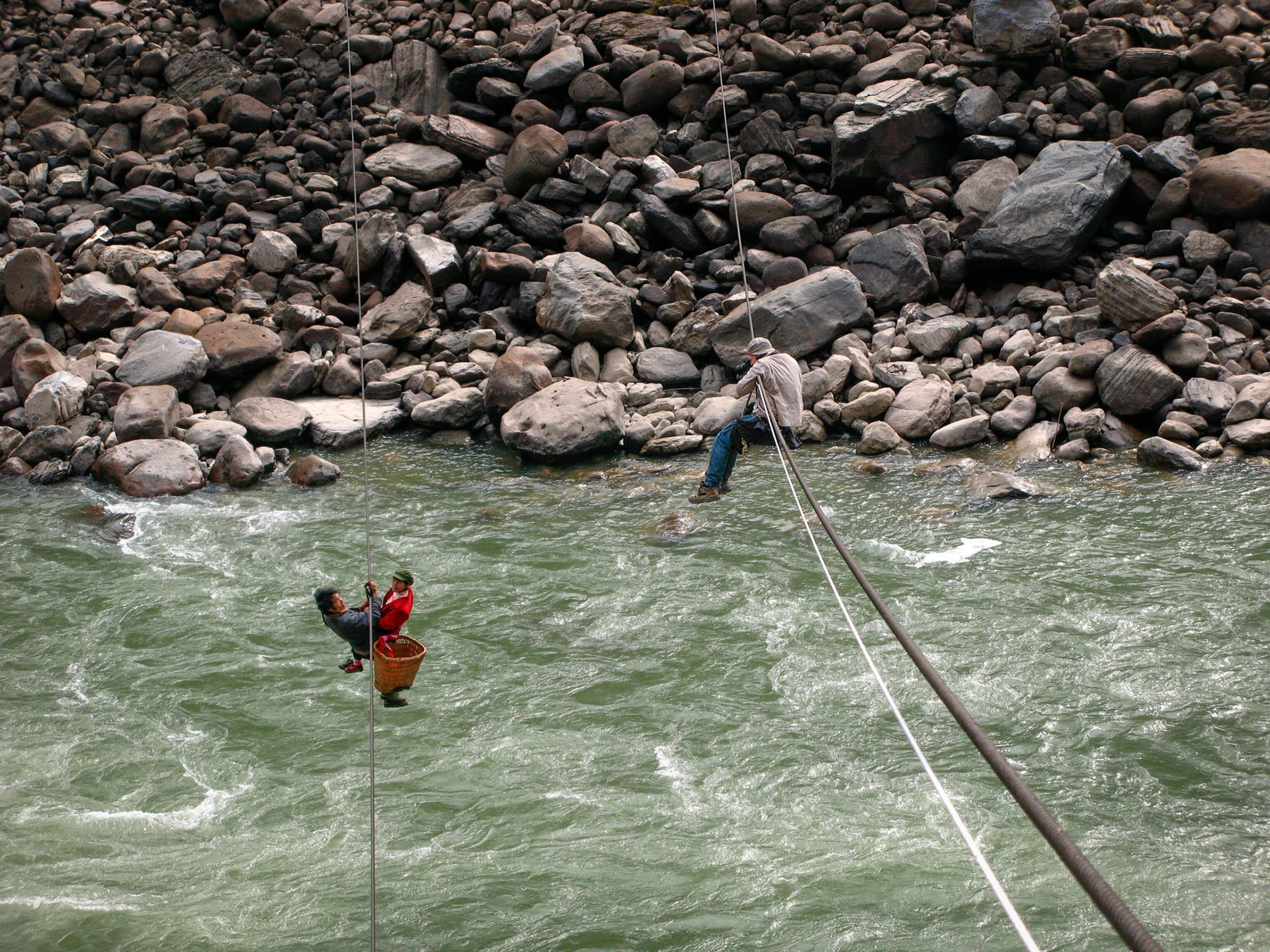 In this remote corner of China, locals use zip lines to get around