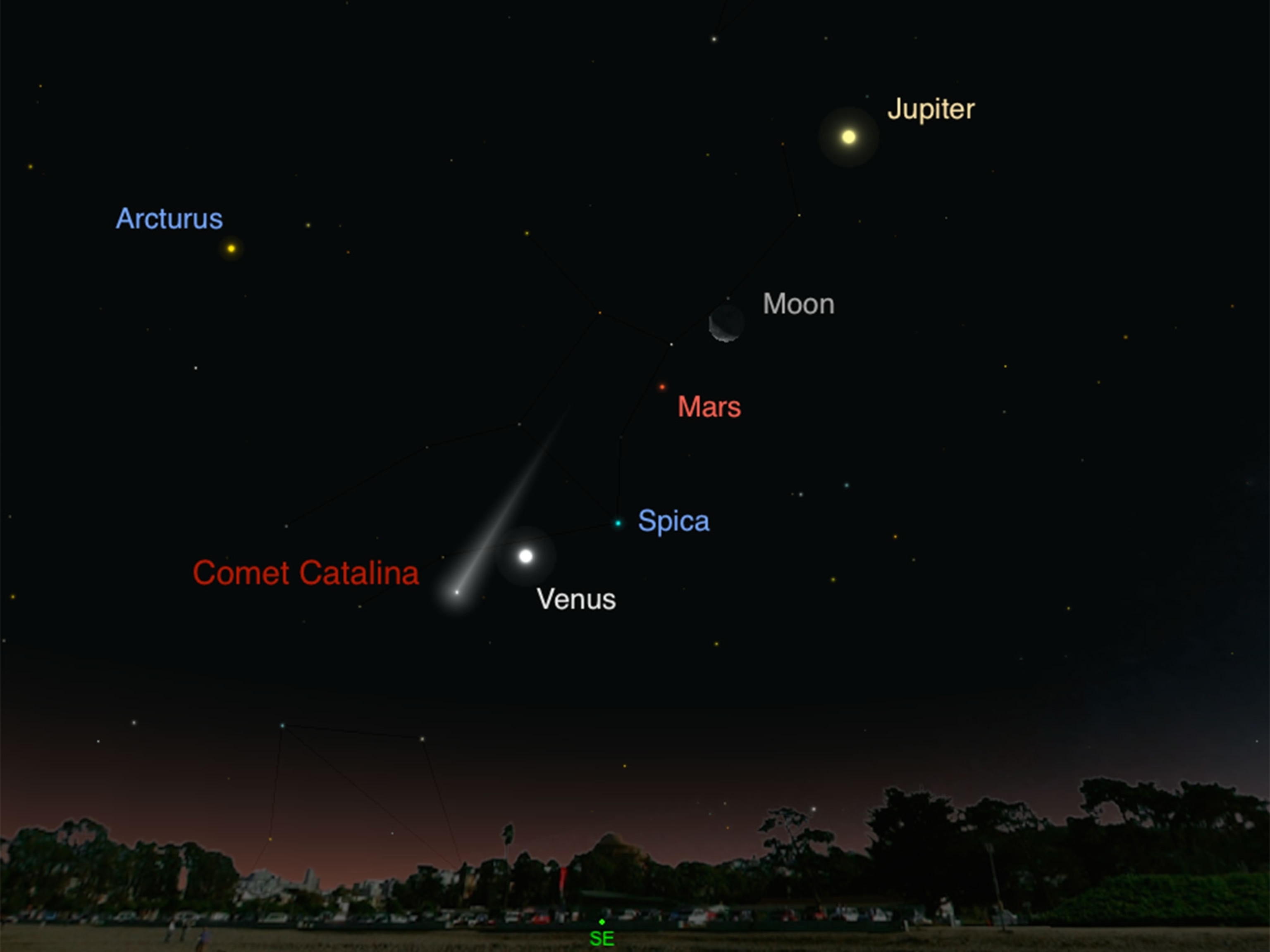 Watch a Comet Fly By the Moon and Venus