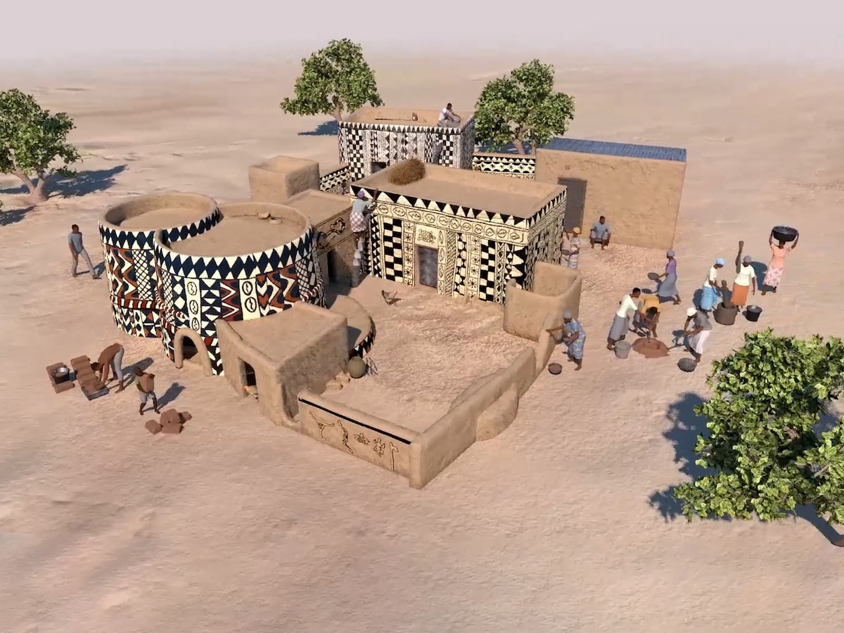 Neolithic Mud Brick Houses Mud Brick House Making Mud Bricks, Small