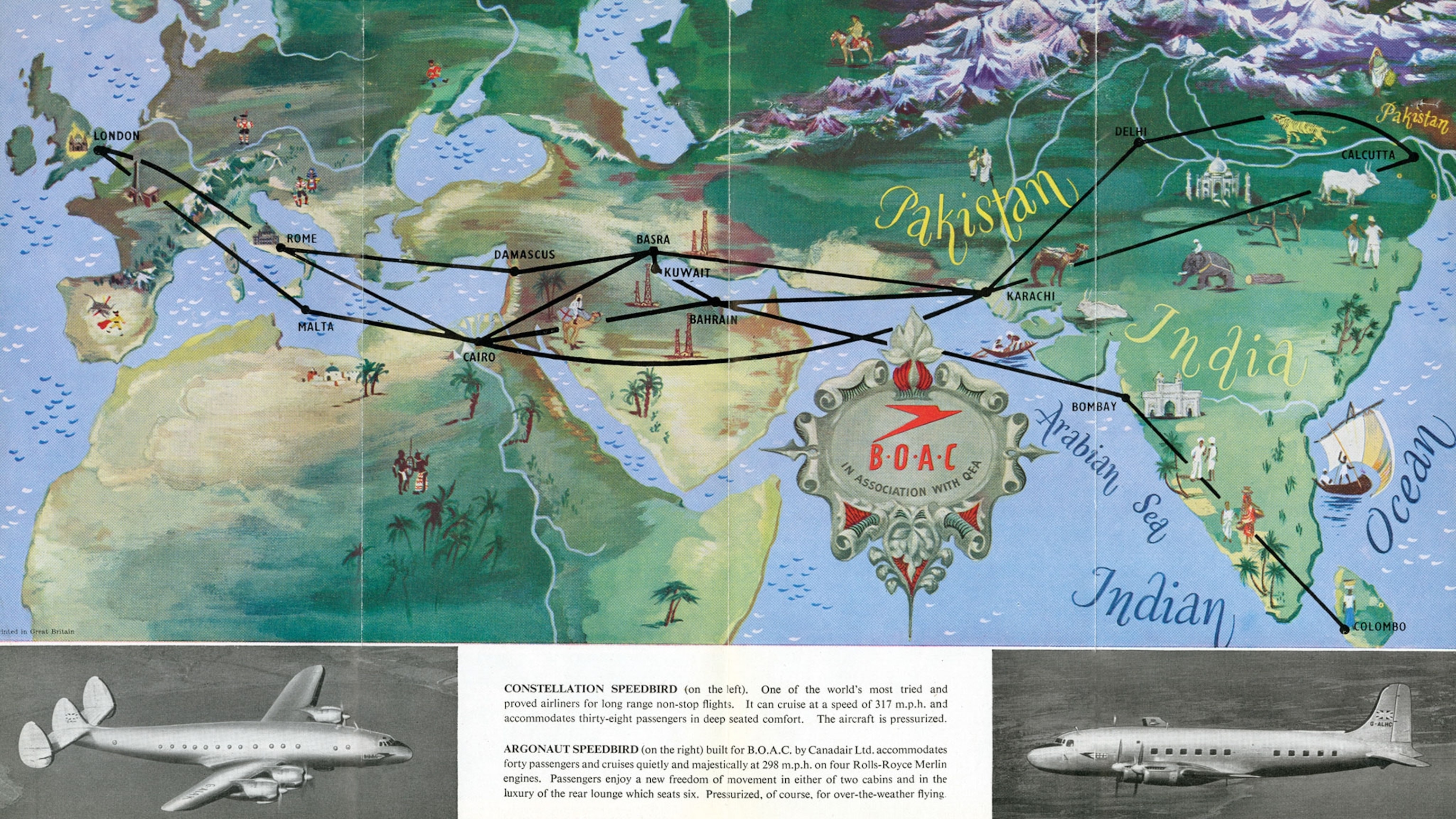 Vintage Maps Rekindle the Romance of Early Air Travel