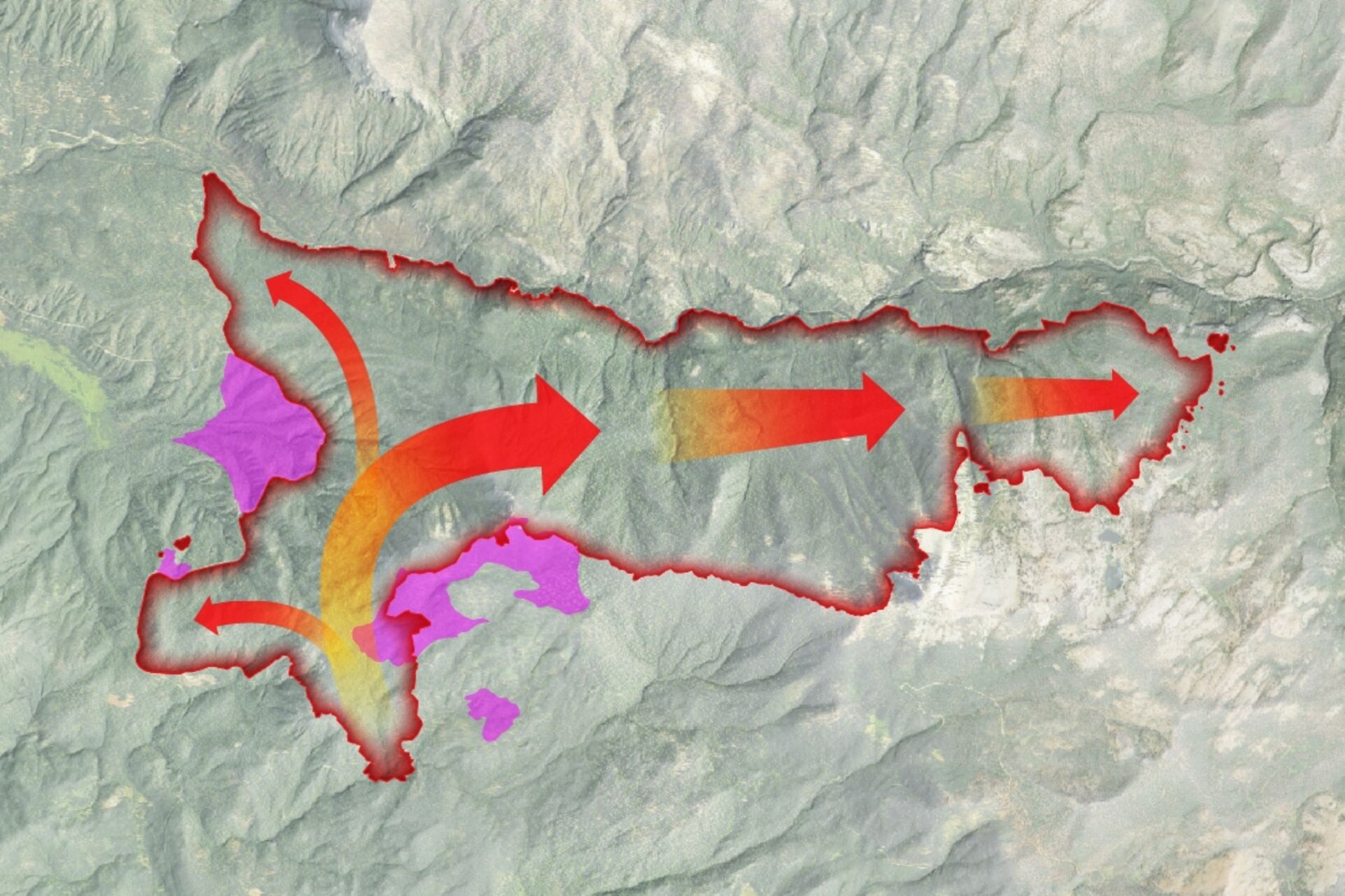 Yosemite Rim Fire Satelite View