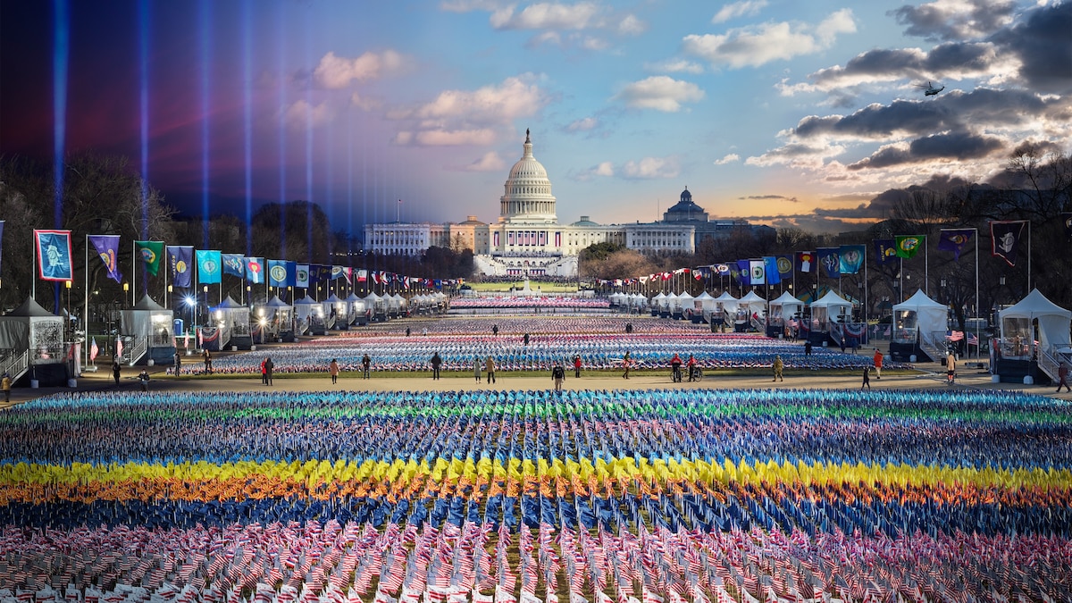 The inauguration, from sunrise to sunset, captured in one striking ...