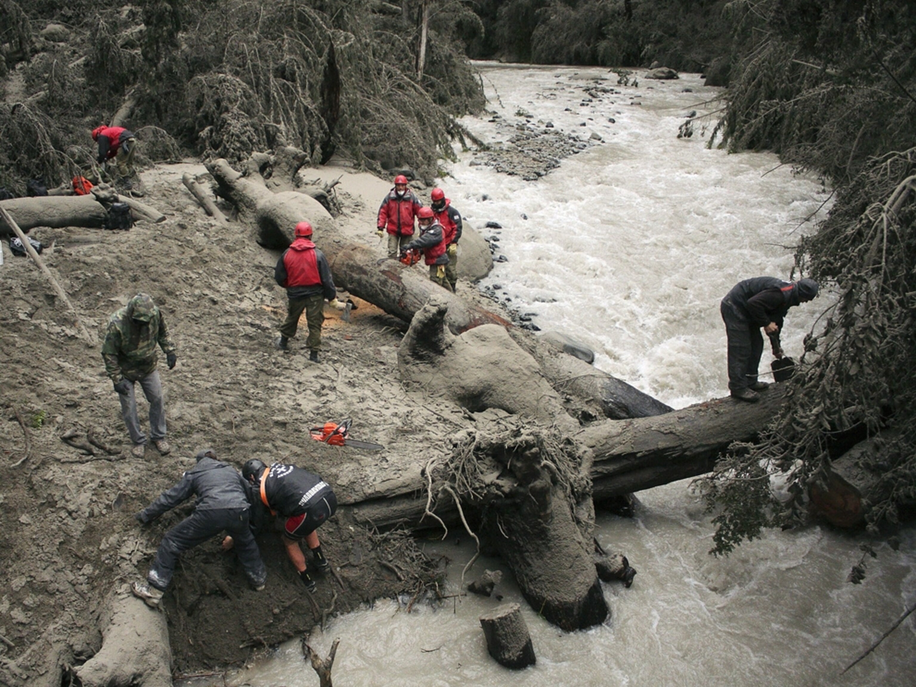 Pictures: Volcano Ash Smothers Lake, Buildings, Sheep