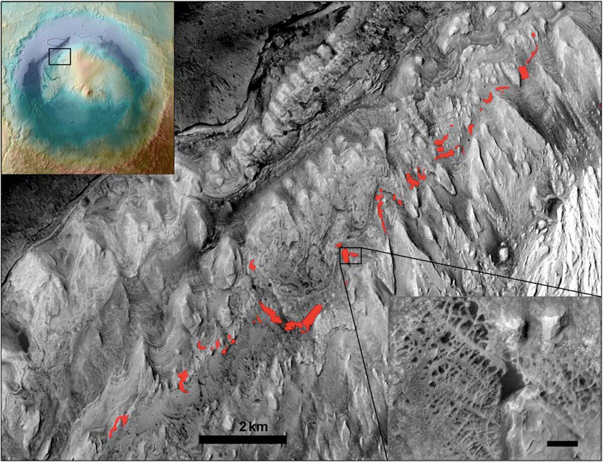 Deep Water May Have Surrounded Ancient Mars Mountain