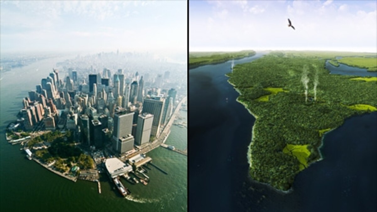 Manhattan 1609 vs. 2009: Natural Wonder to Urban Jungle | National ...
