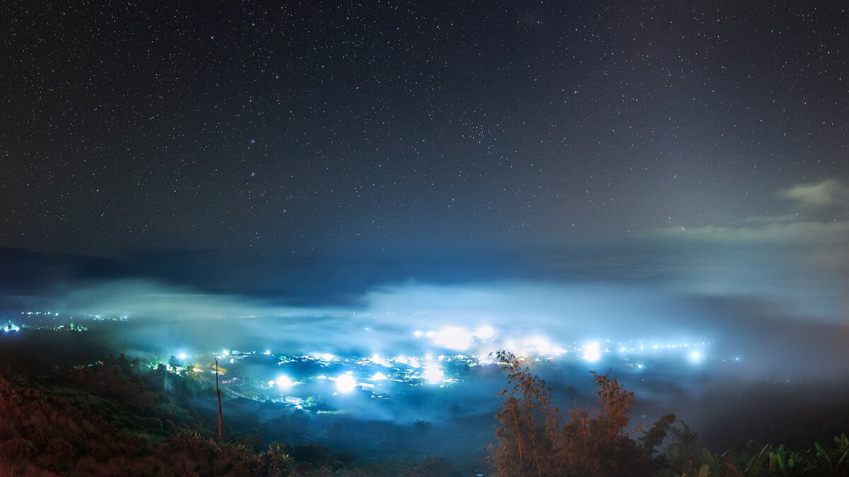 Where can you see the stars?