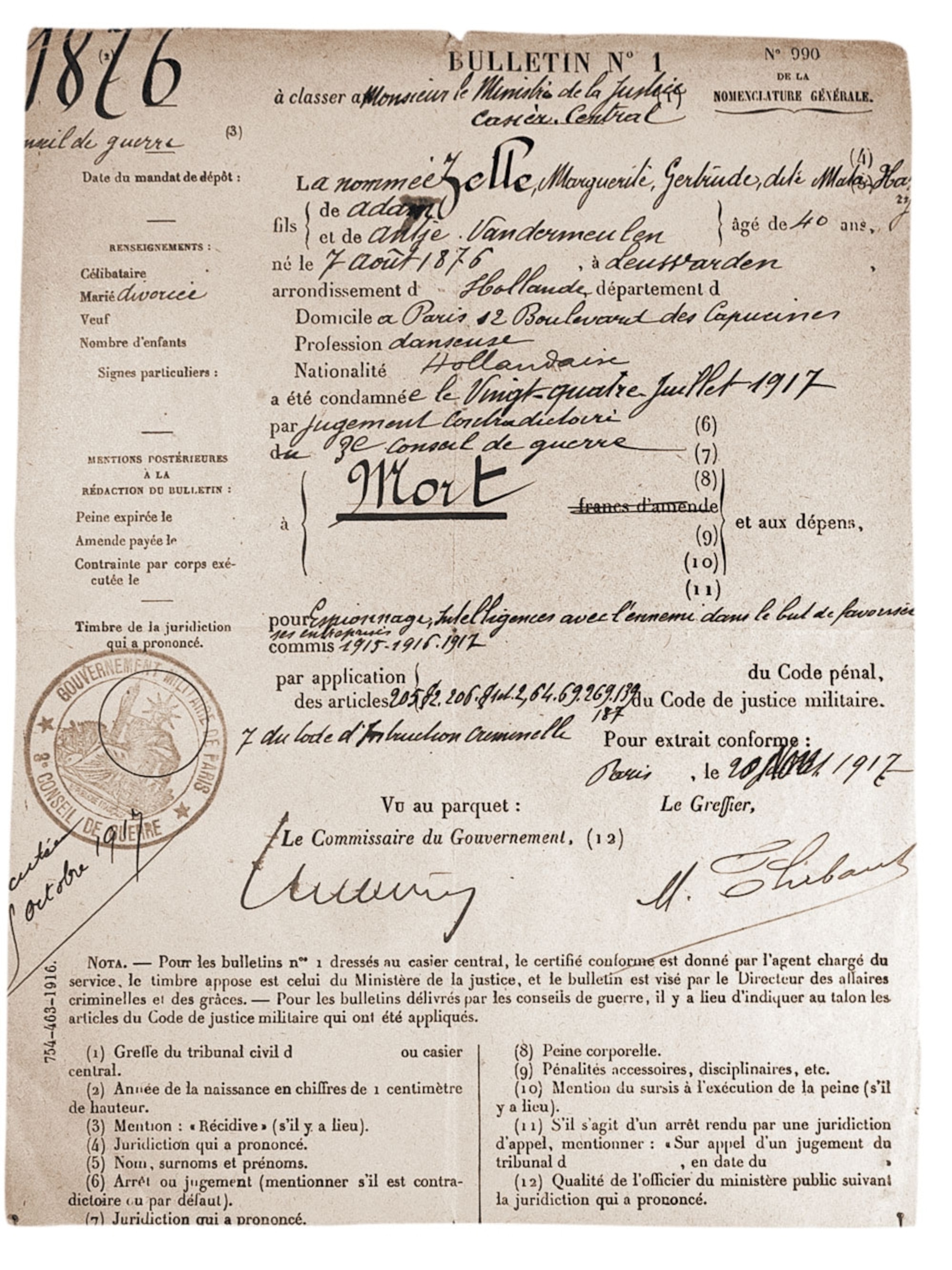 The History Behind the Killing of Mata Hari