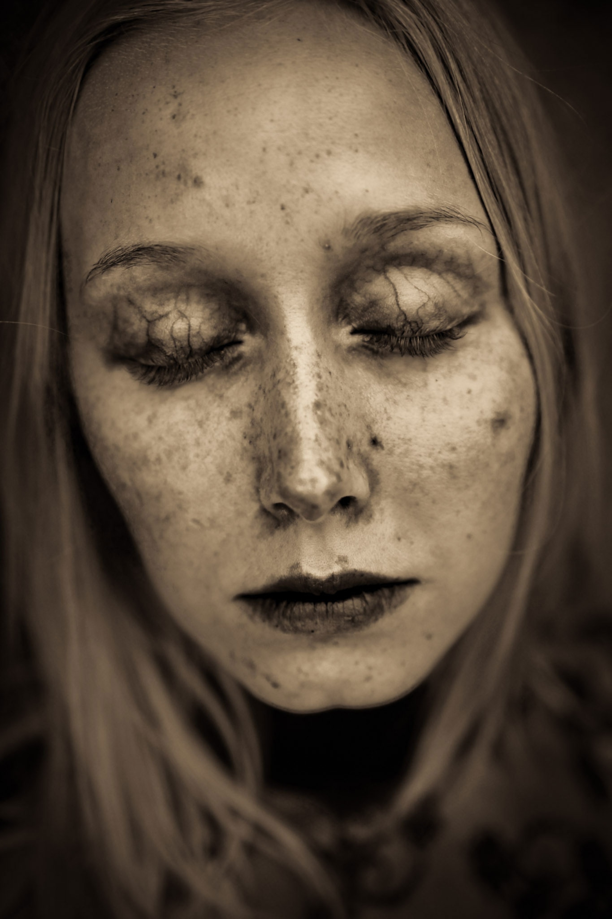 Photographs of people with freckles highlight their beauty