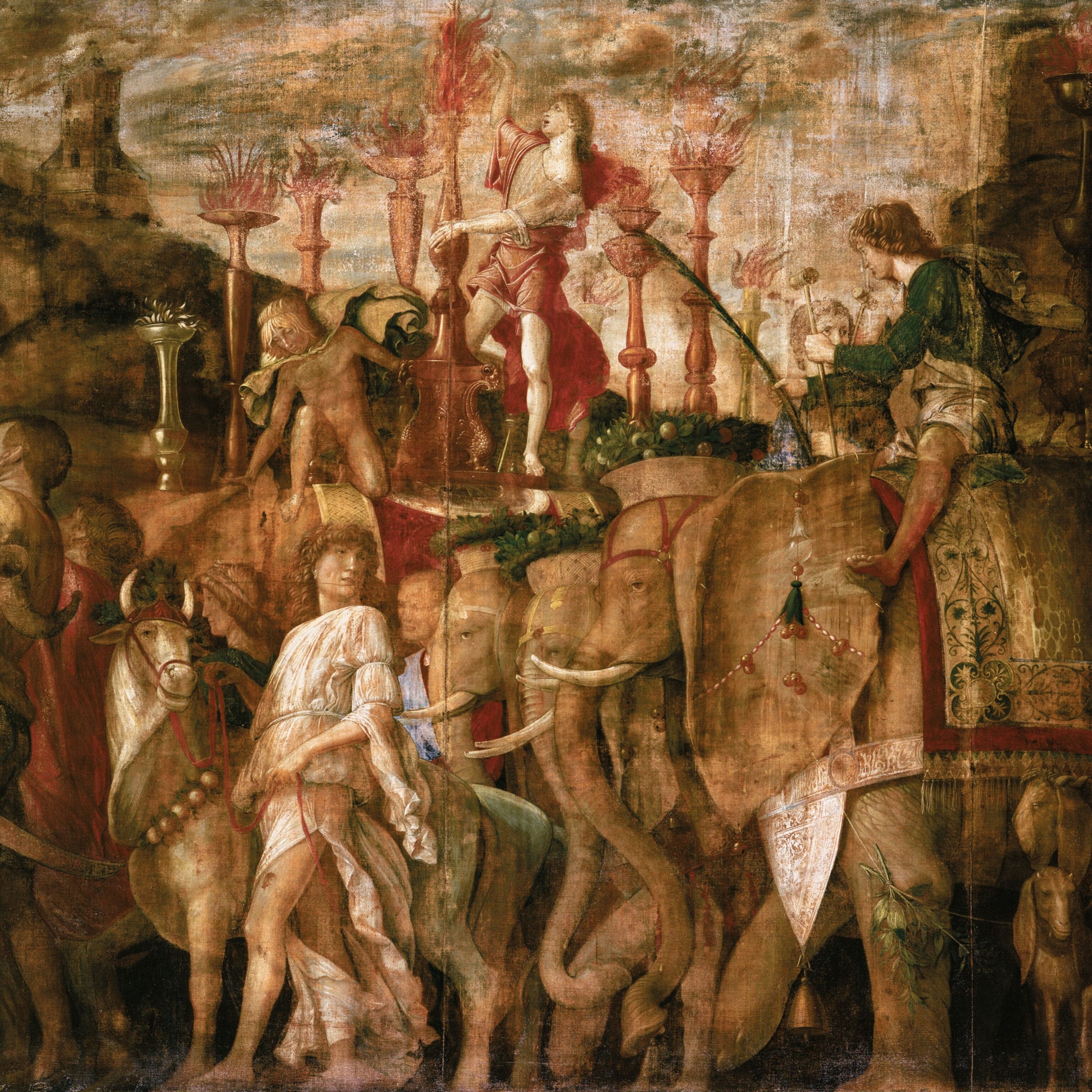 Rome celebrated Julius Caesar's military victories with triumphs