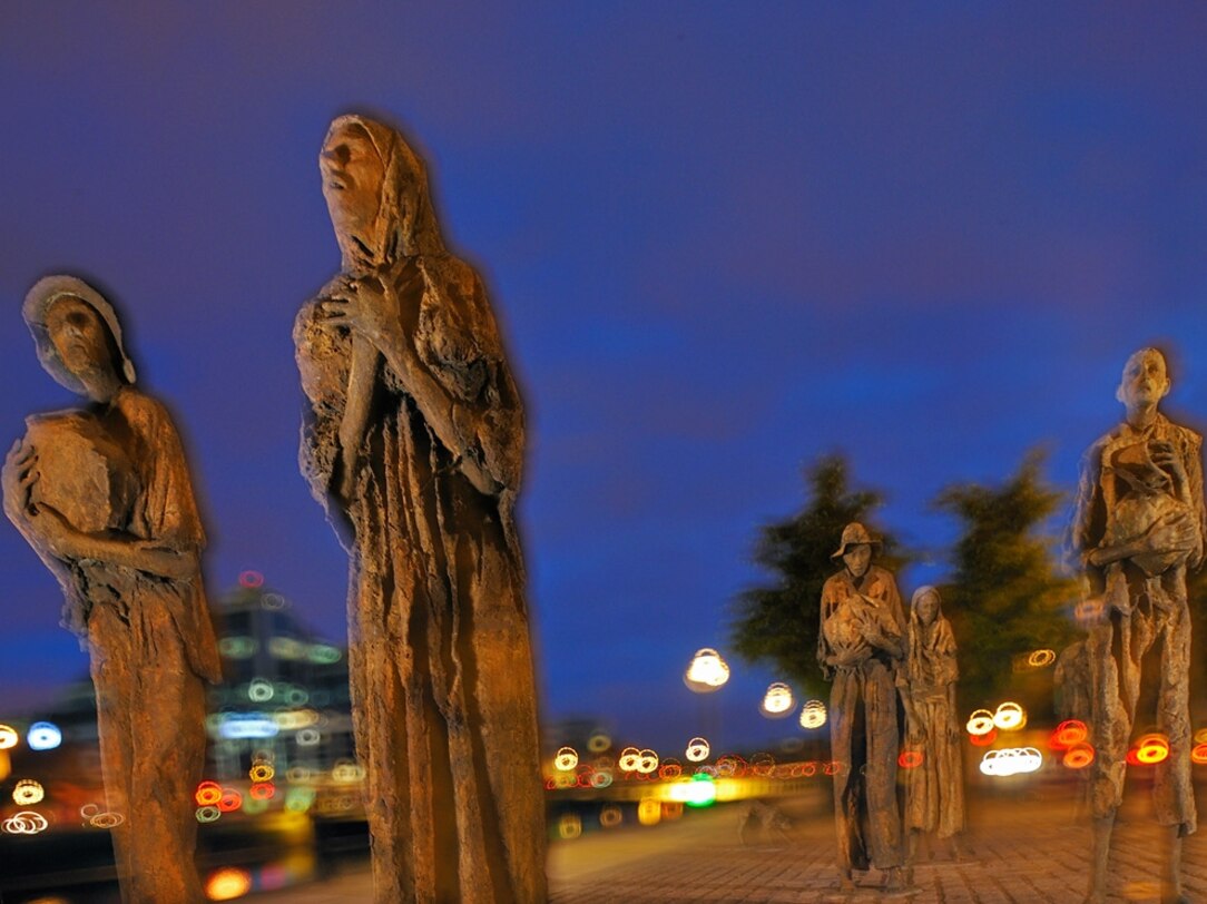 Potato Famine Statues Dublin