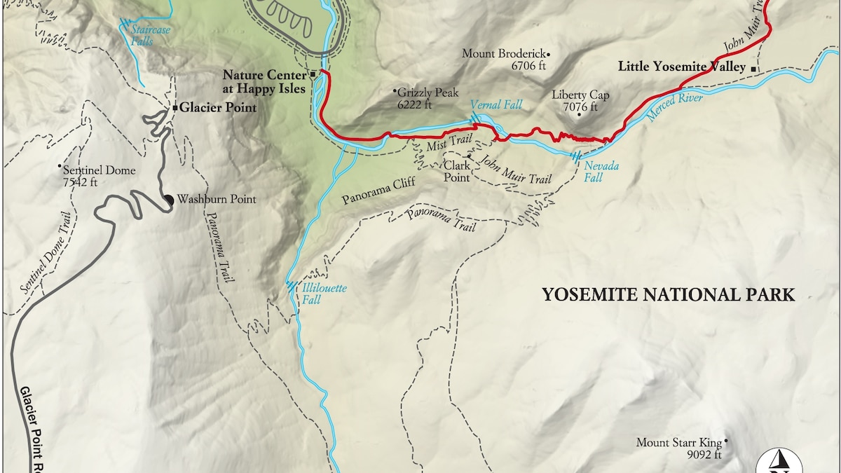 Best Yosemite National Park Hike Trail Map National Geographic