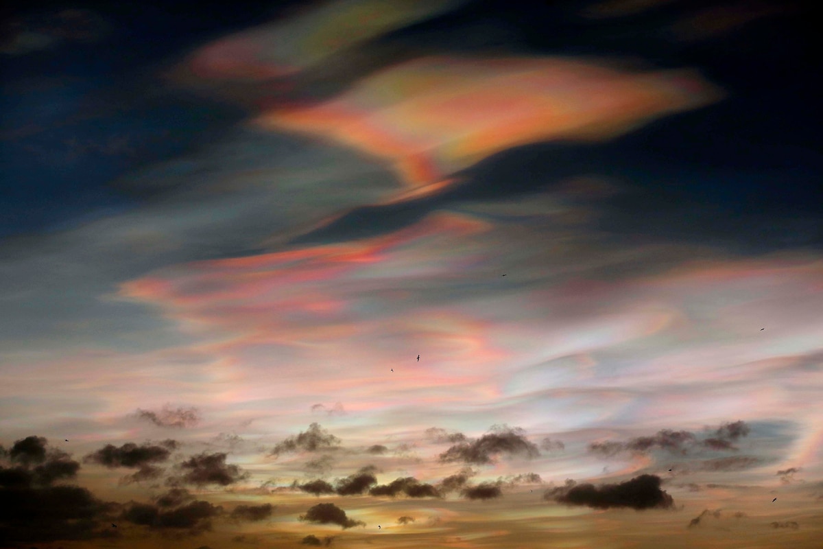 Rare Shimmering Rainbow Clouds Appear Over the U.K.