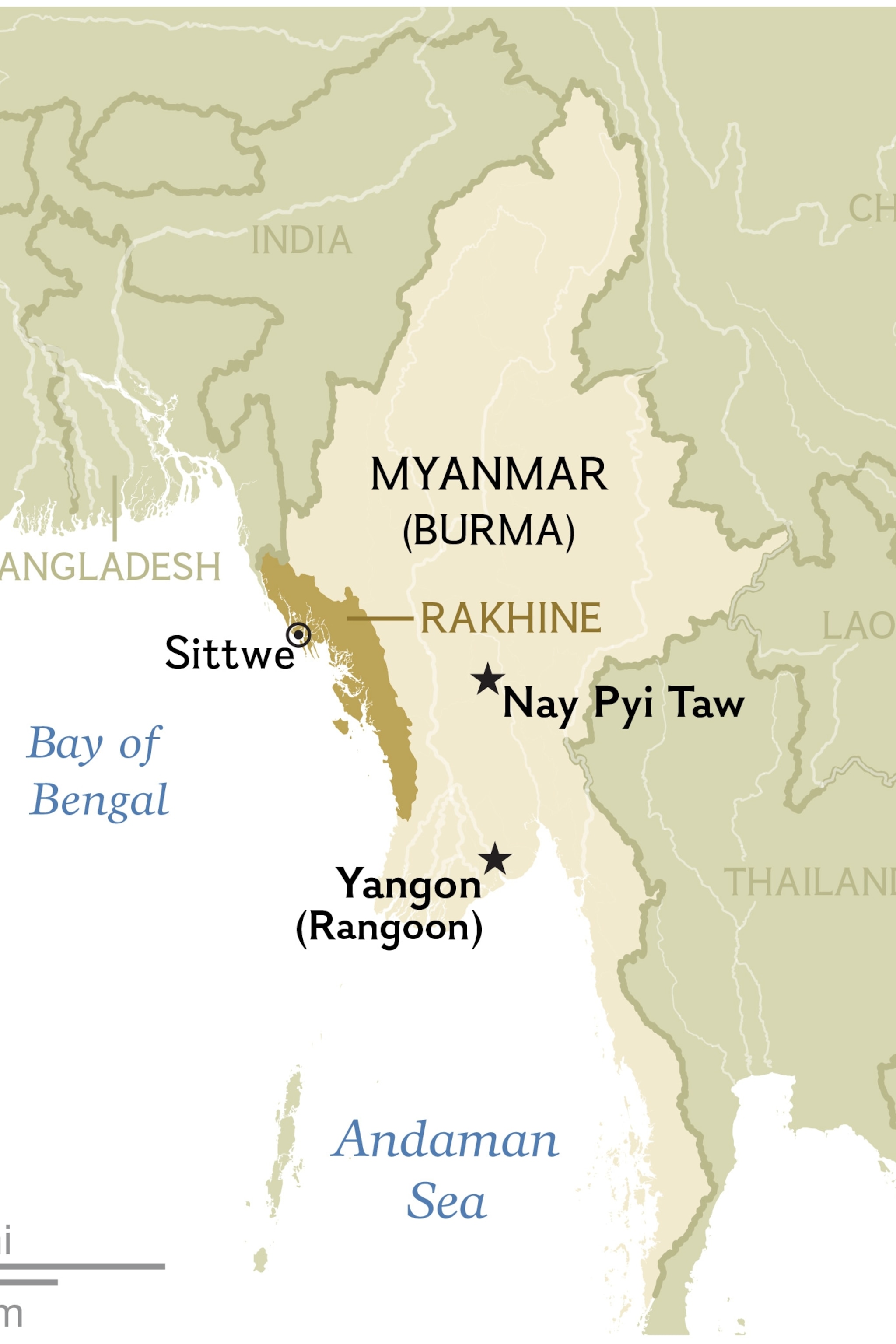 Arakan Mountains Map