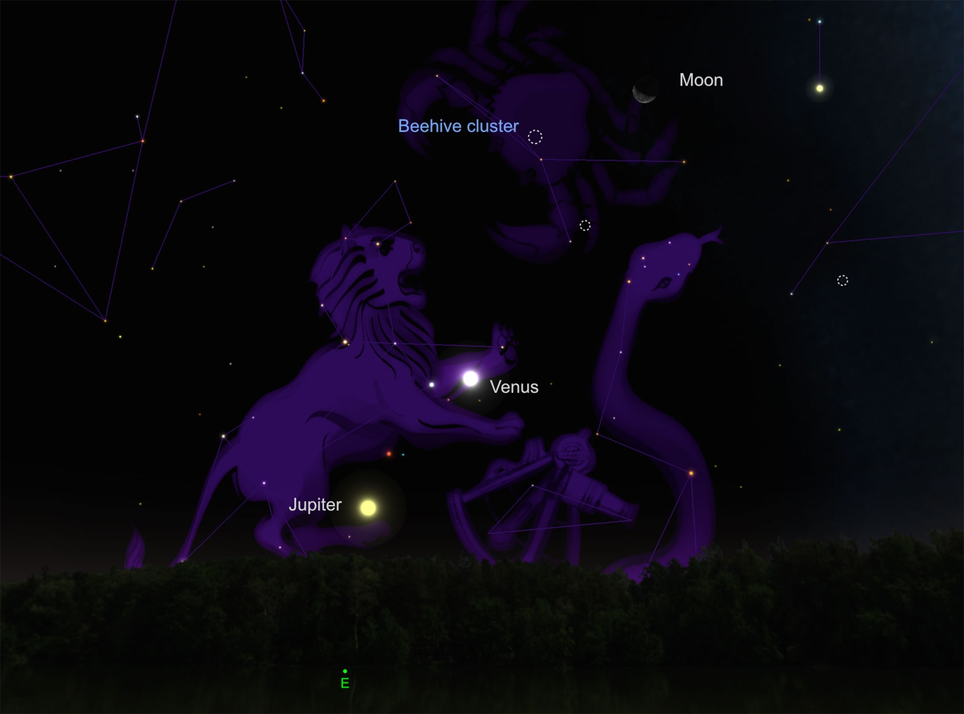This Week's Night Sky: Planets Align With Moon and Star | National ...