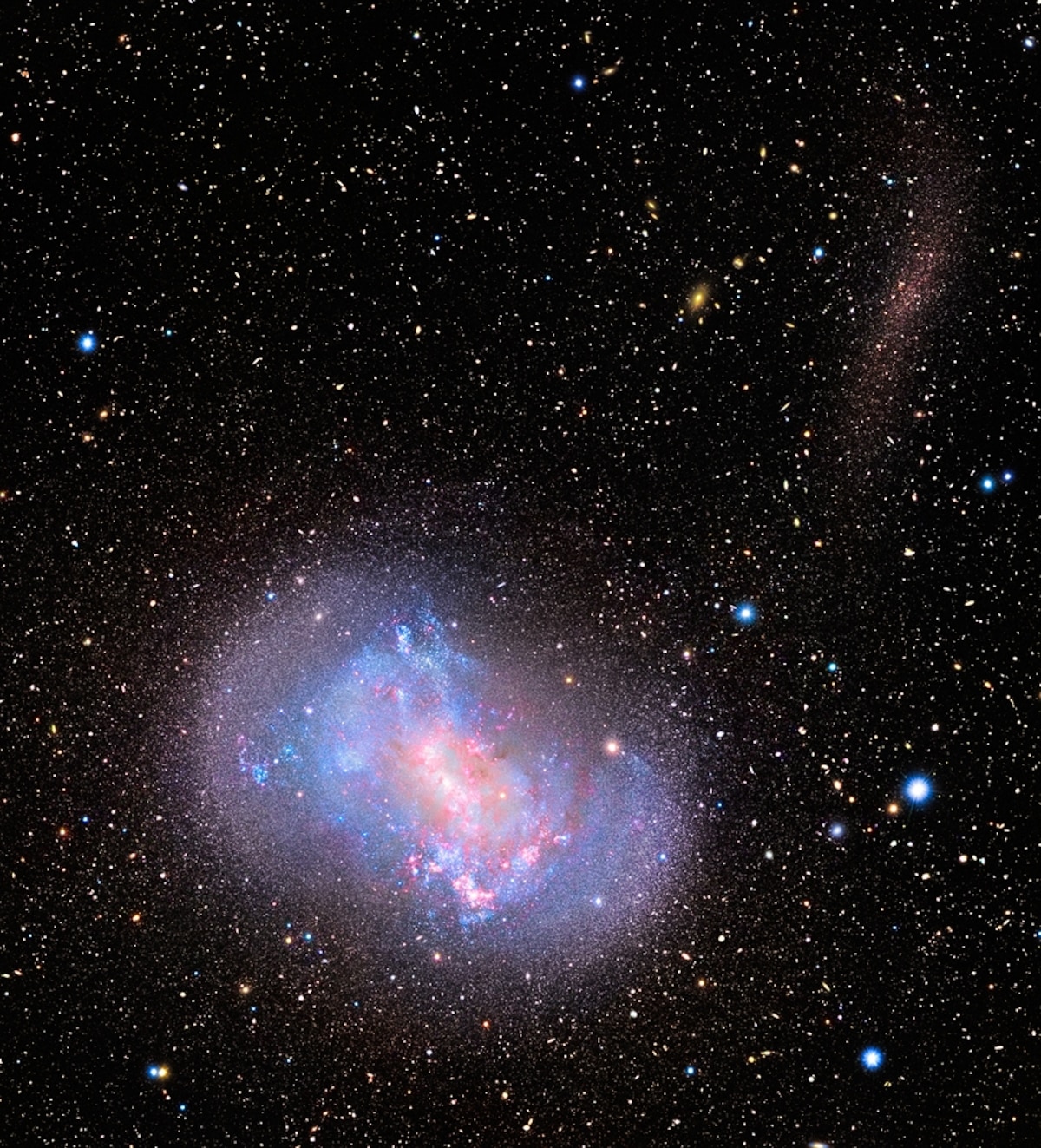 Dwarf Galaxy Found Secretly Feasting on Smaller Dwarf