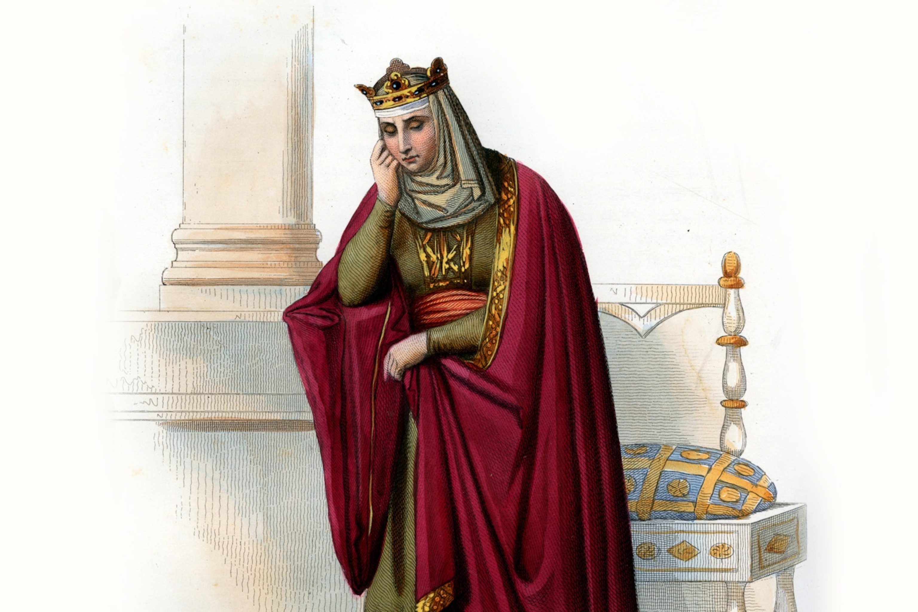 Medieval Queen Clothing Drawing