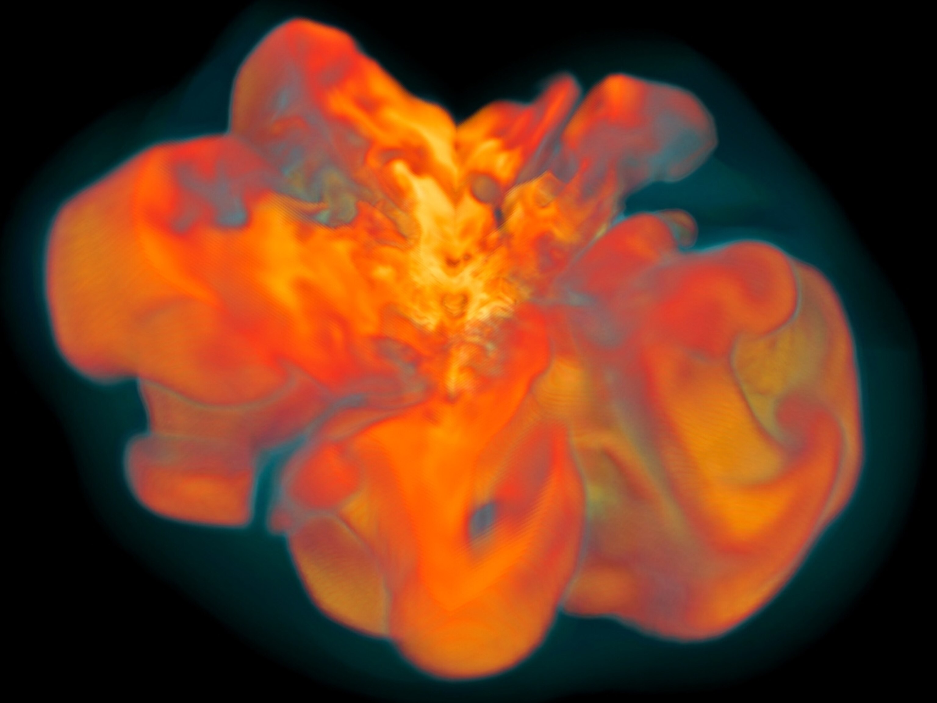 Supernova's Beginning Blast Shown in 3-D—A First