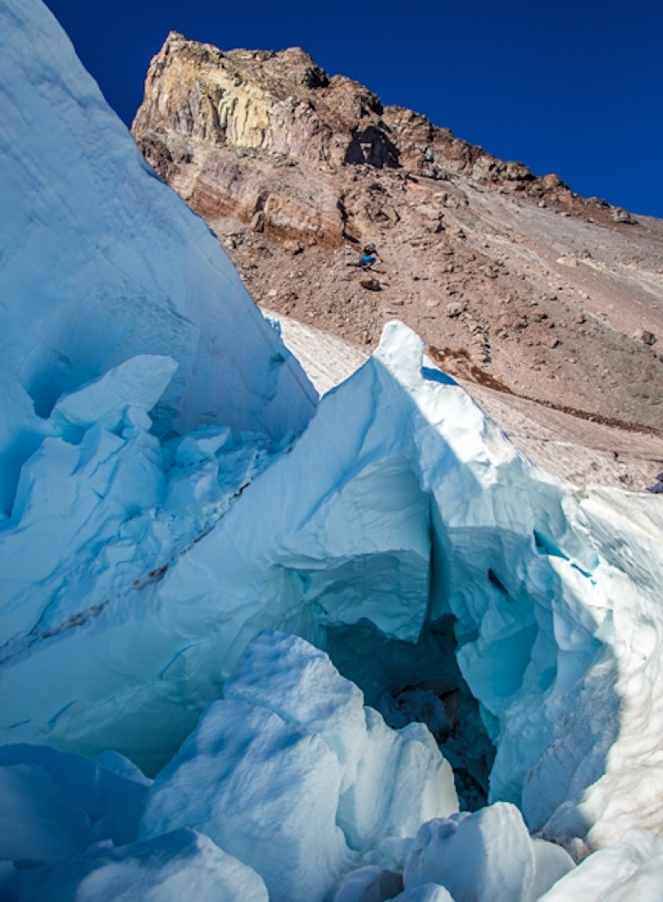 Behind the Shot: Skiers Jump Over a Crevasse on Mount Hood | National ...